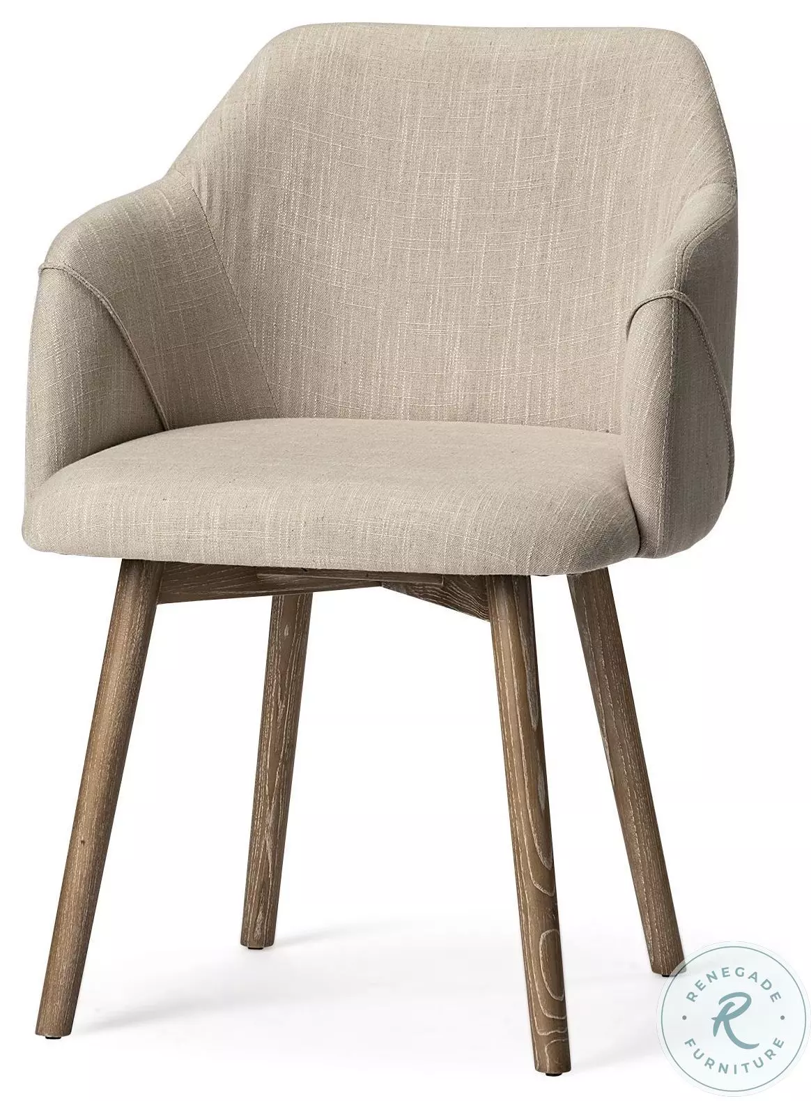 Ronald Cream Fabric Dining Arm Chair From Mercana Furniture and Decor ...