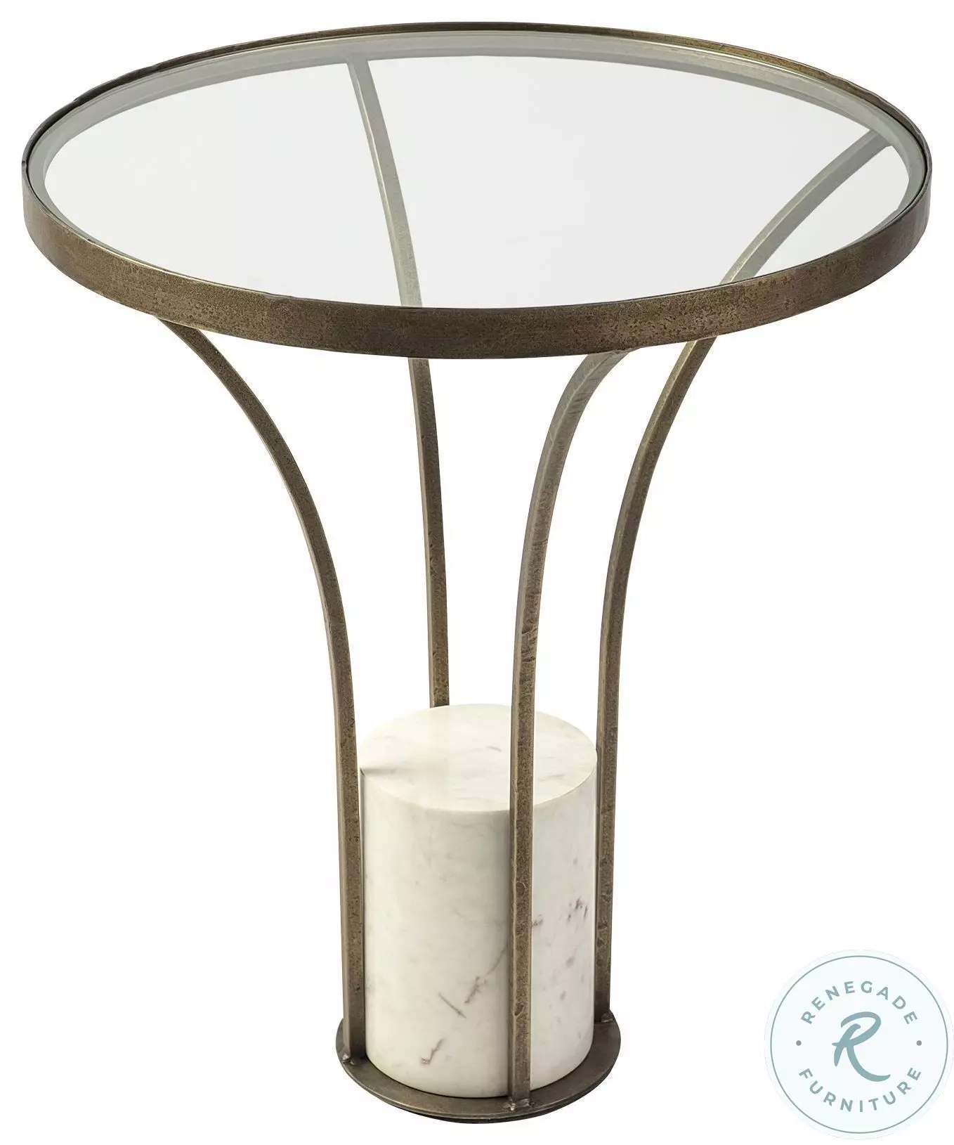 Jacinta Glass And Gold Metal Side Table From Mercana Furniture and ...