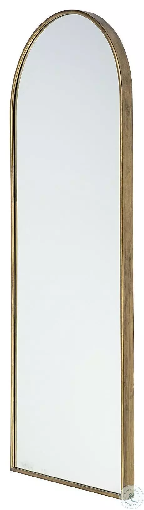 Agatha Gold Metal Frame Full Length Rounded Arch Mirror From Mercana ...