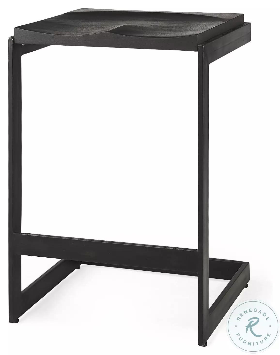 Kiran Black C Shape Counter Height Stool From Mercana Furniture and ...