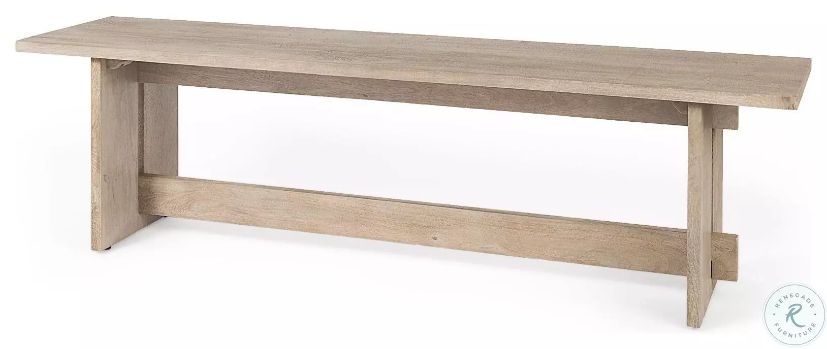 Aida Light Gray Bench From Mercana Furniture and Decor | Coleman Furniture