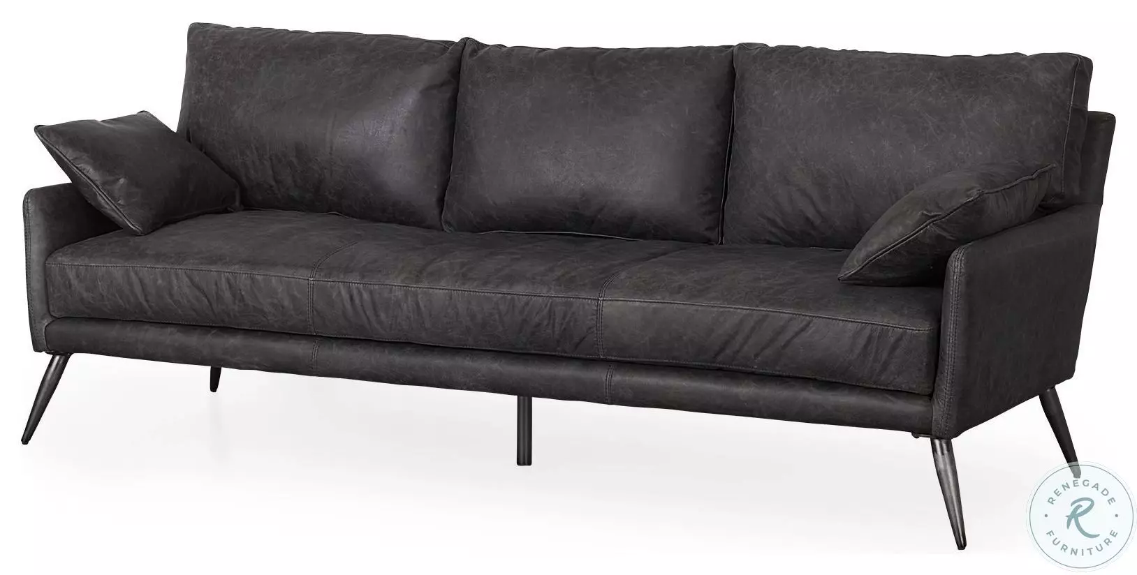 Cochrane Black Leather Sofa From Mercana Furniture and Decor | Coleman ...