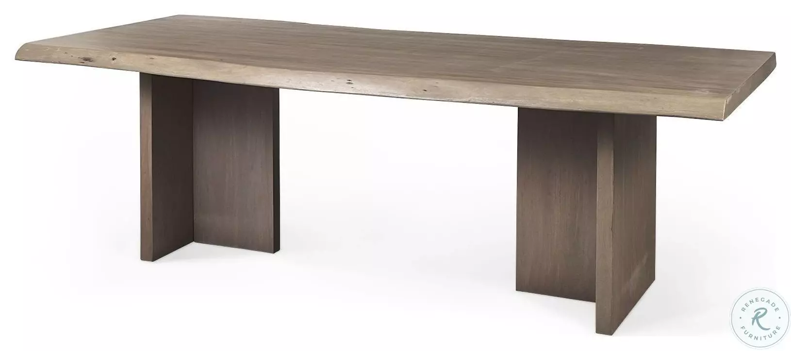 Konstantin Medium Brown Live Edge Rectangular Dining Table From Mercana Furniture and Decor ...