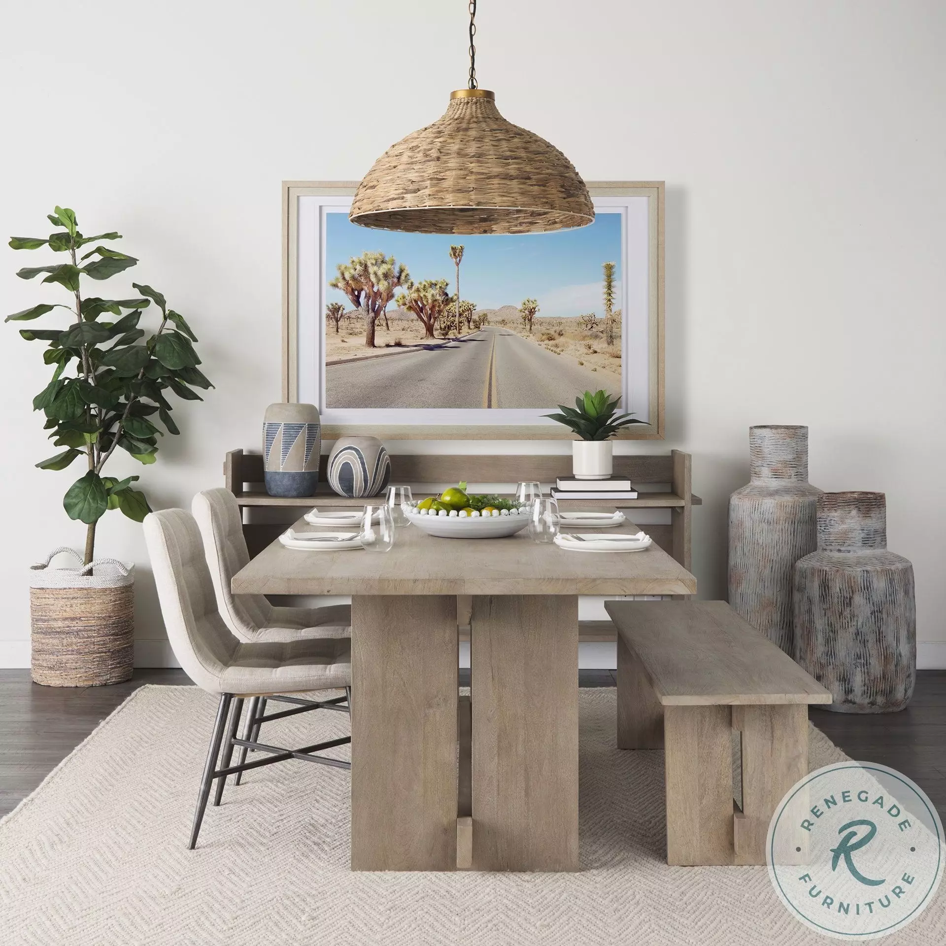 Aida Light Gray Wood Dining Room Set from Mercana Furniture and Decor ...