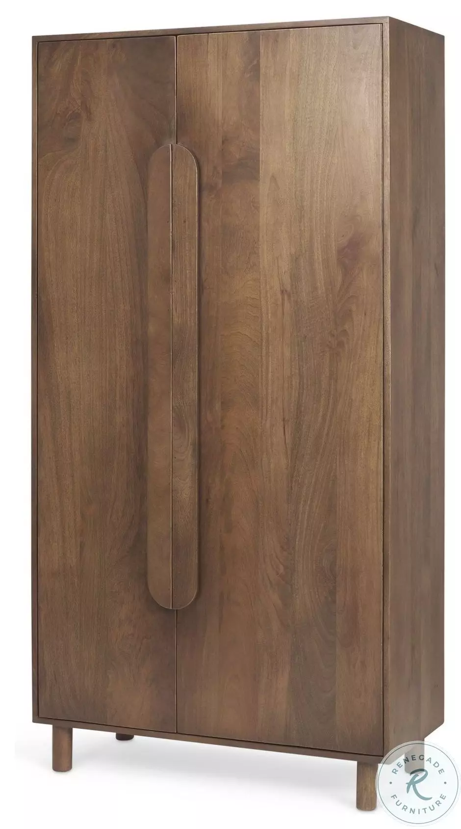 Astrid Medium Brown Solid Wood Armoire From Mercana Furniture and Decor ...