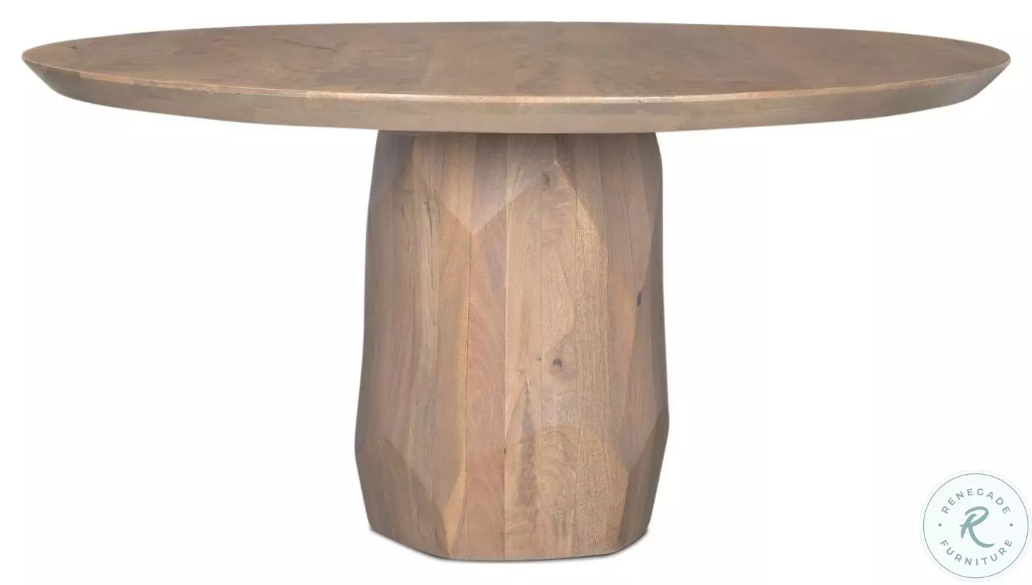 Fitzgerald Light Brown Round Dining Table From Mercana Furniture and Decor | Coleman Furniture