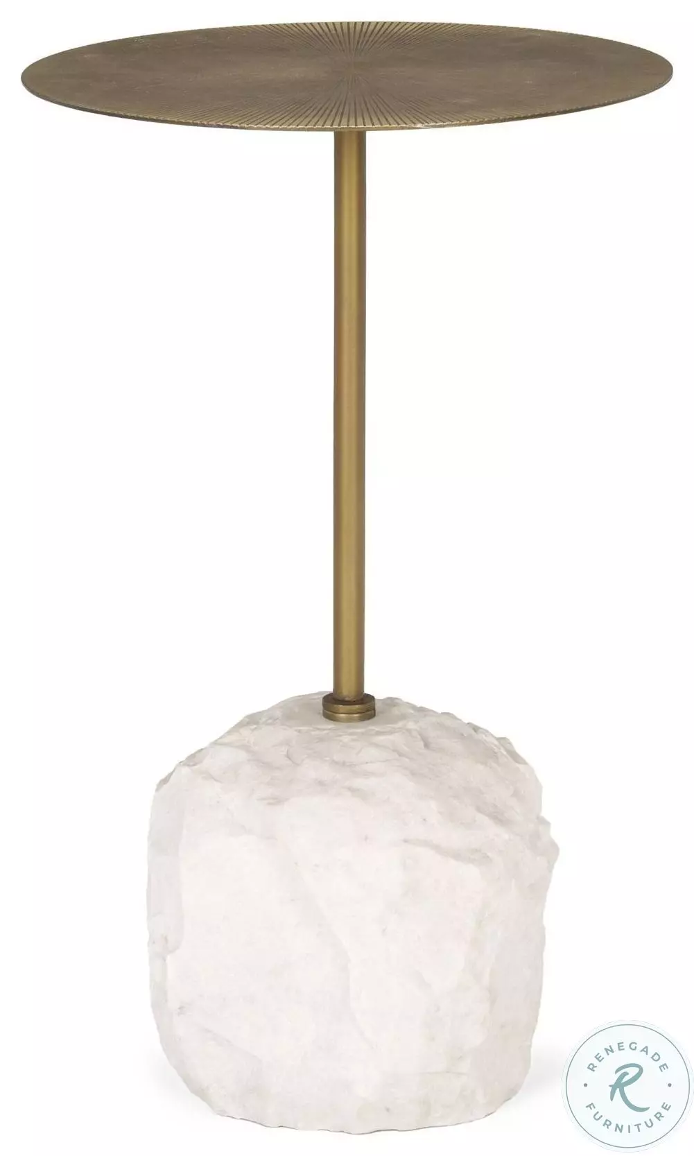 Rini White Marble And Gold Metal Accent Table From Mercana Furniture ...