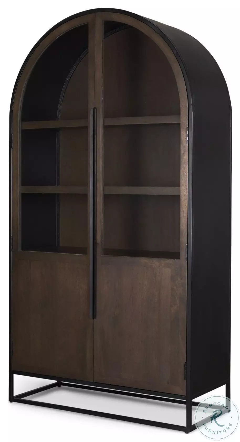 Sloan Dark Brown Arched Curio Cabinet From Mercana Furniture and Decor ...