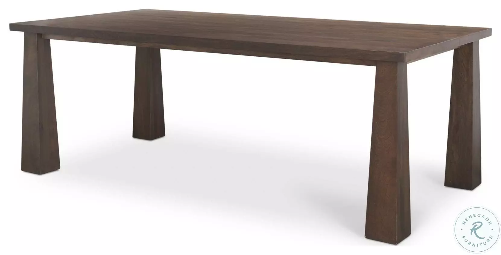 Wolcott Dark Brown Solid Wood Rectangular Dining Table From Mercana ...