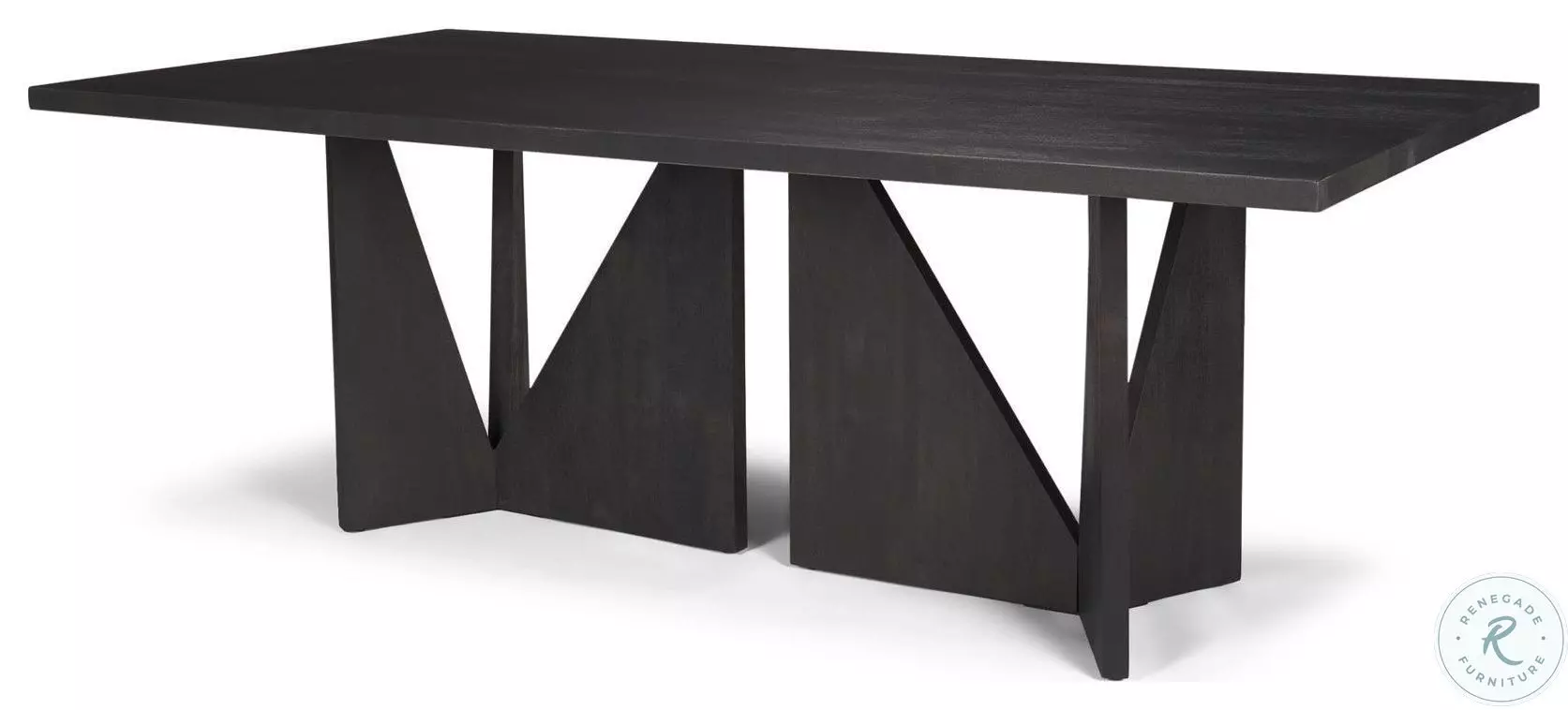 Tarro Textured Black Wood 84" Rectangular Dining Table From Mercana Furniture and Decor ...