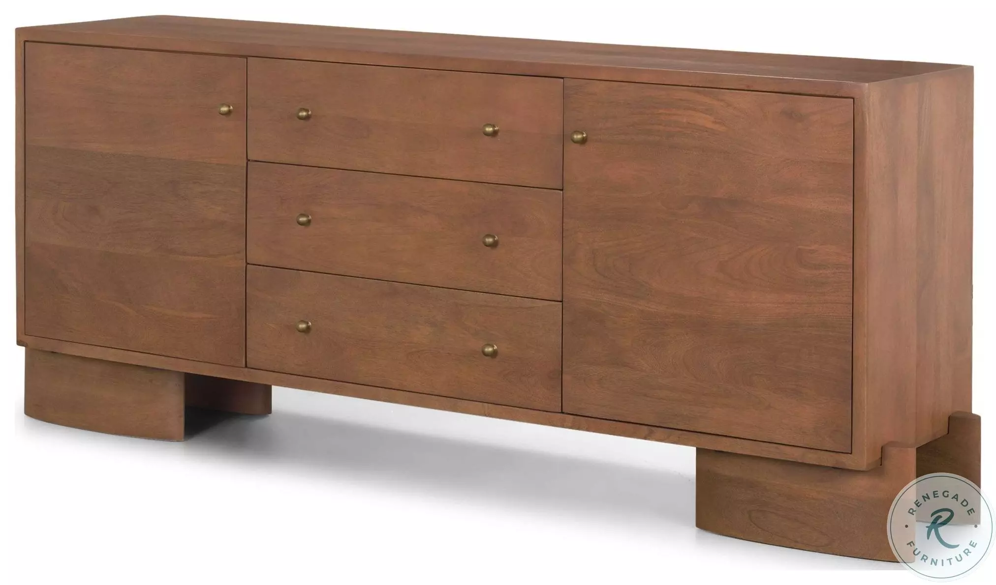Jonan Medium Brown Wood 3 Drawer Sideboard From Mercana Furniture and Decor | Coleman Furniture