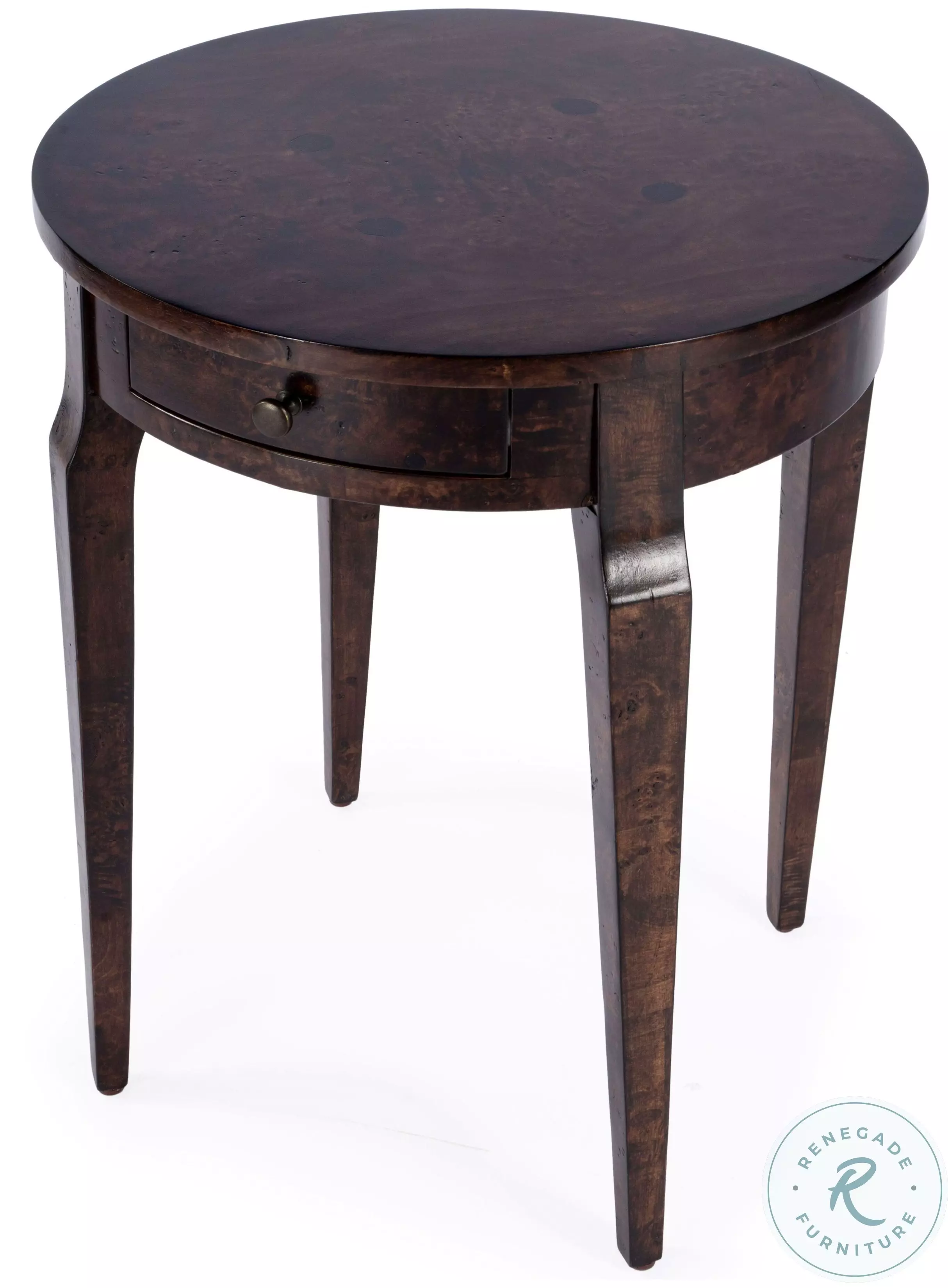 Archer Dark Burl Round Side Table From Butler | Coleman Furniture