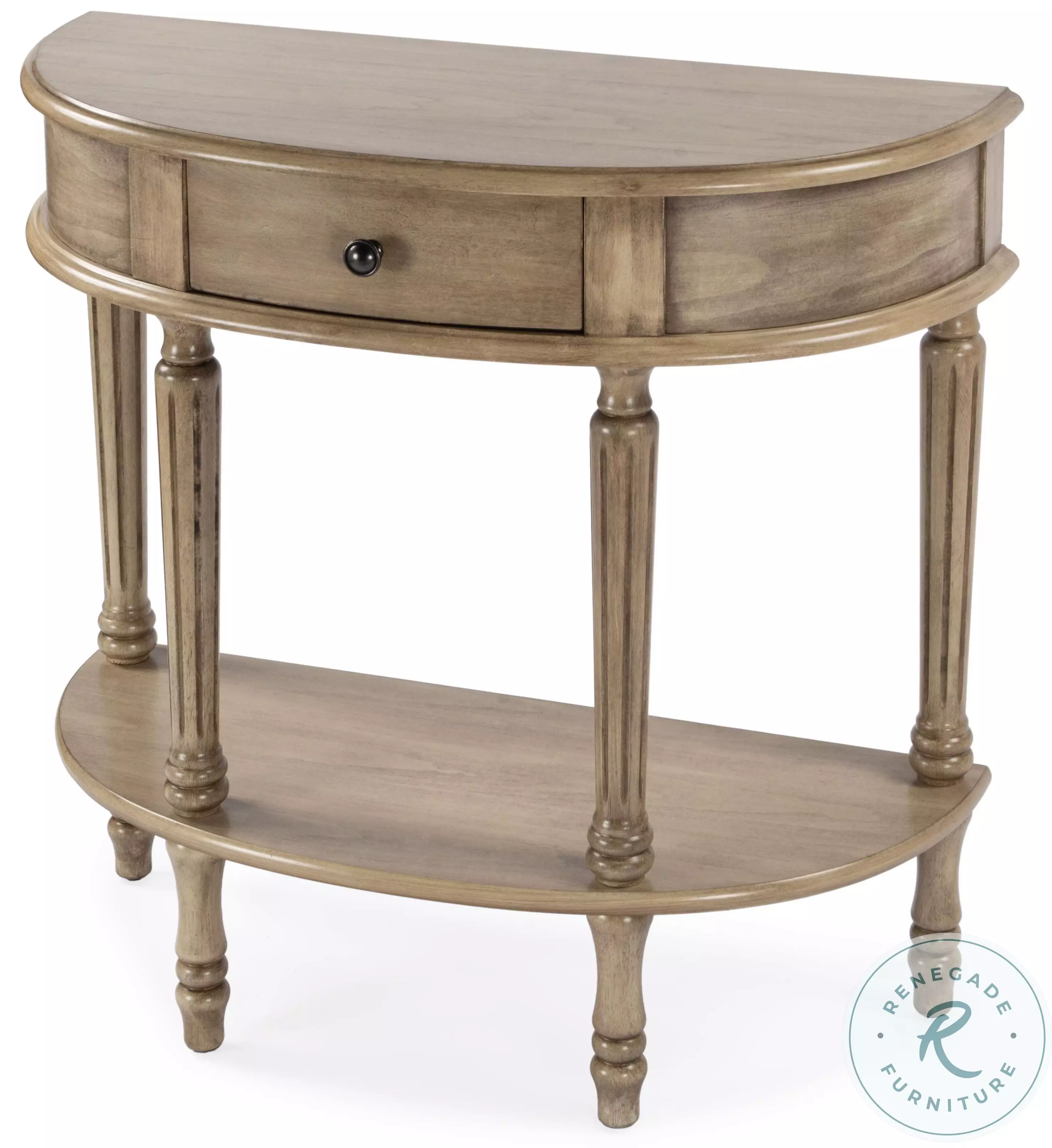 Mozart Antique Beige Demilune Console Table From Butler | Coleman Furniture