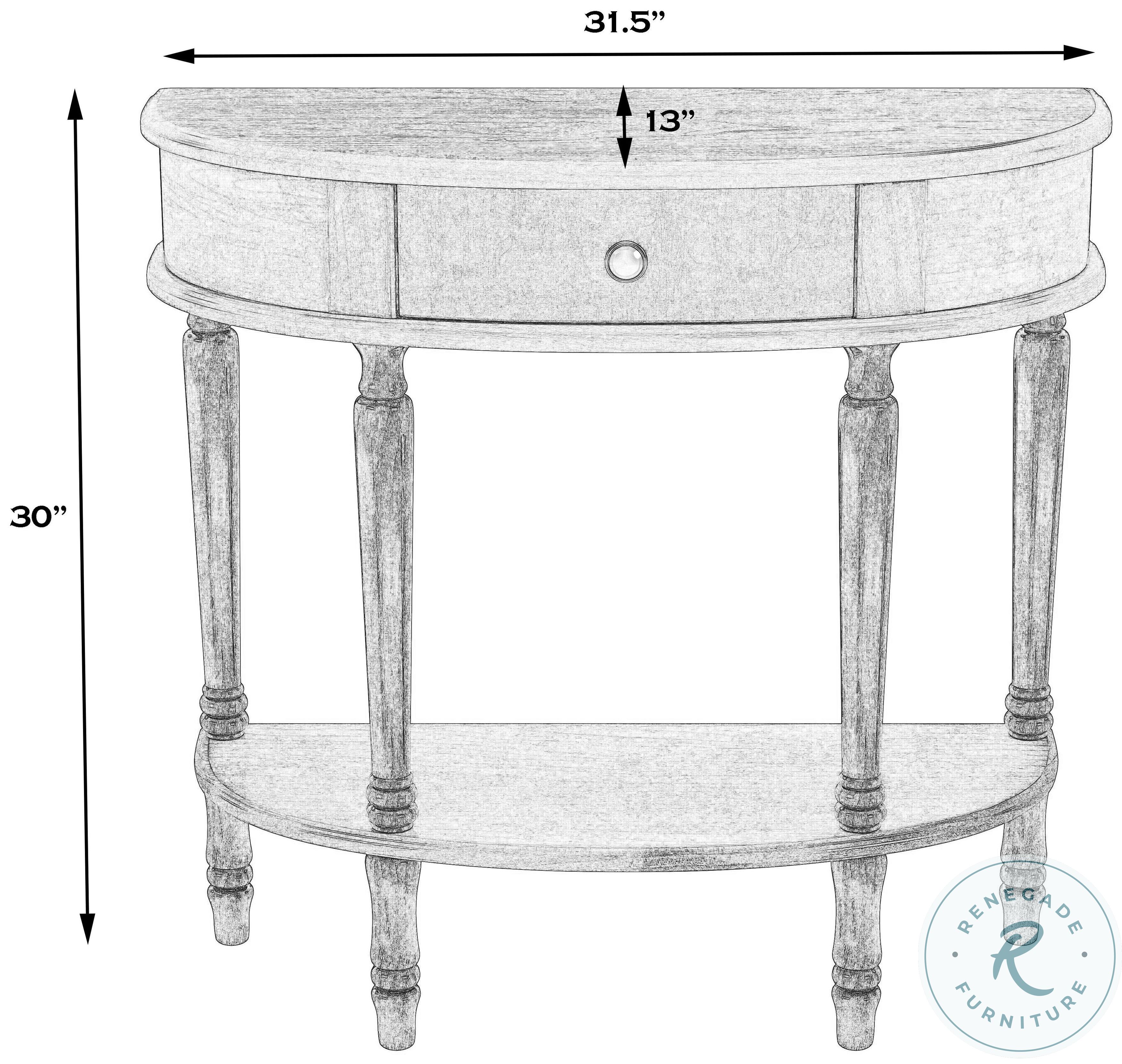 Mozart Antique Beige Demilune Console Table From Butler | Coleman Furniture