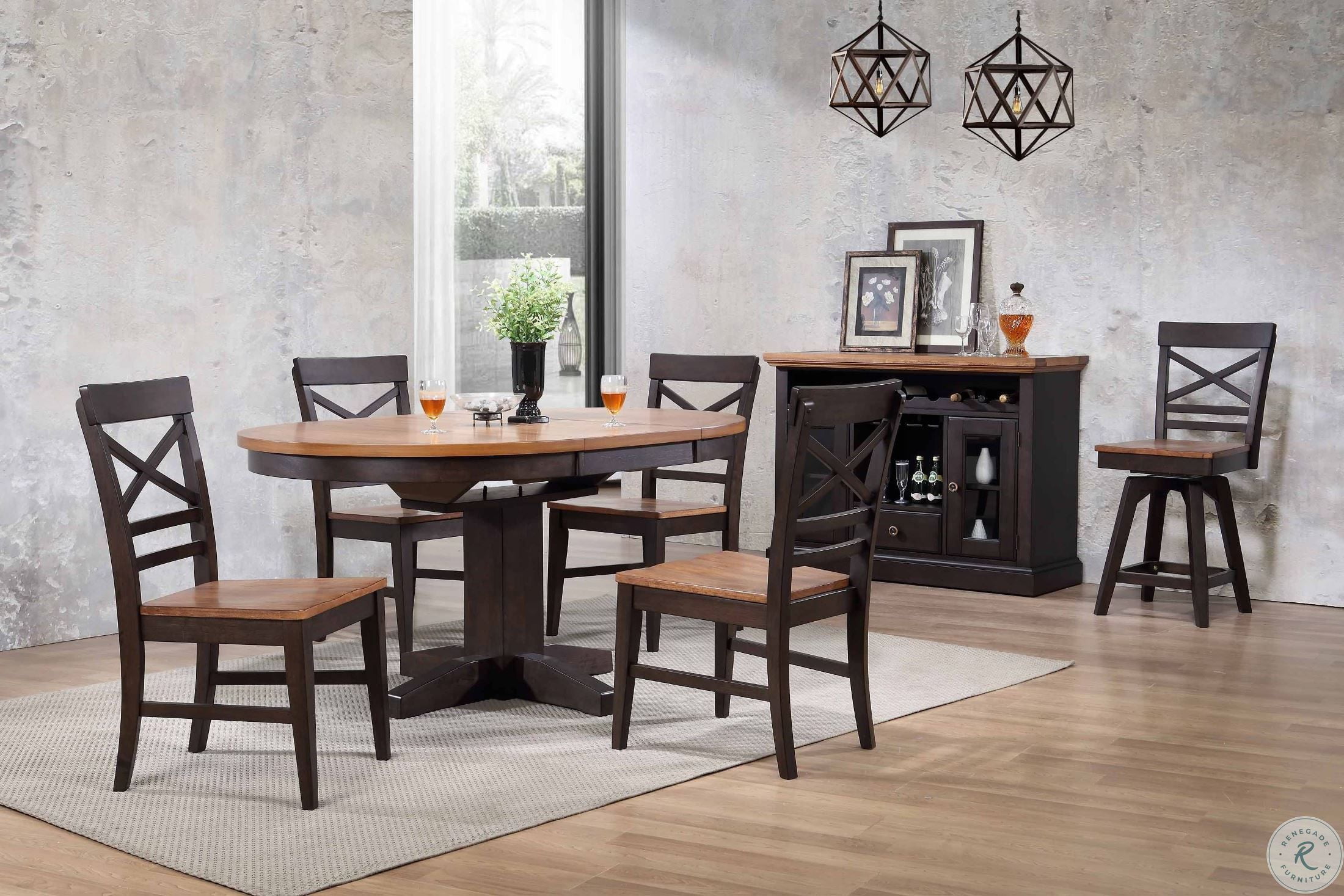 Choices Black Oak 42" Extendable Dining Table from ECI Furniture ...