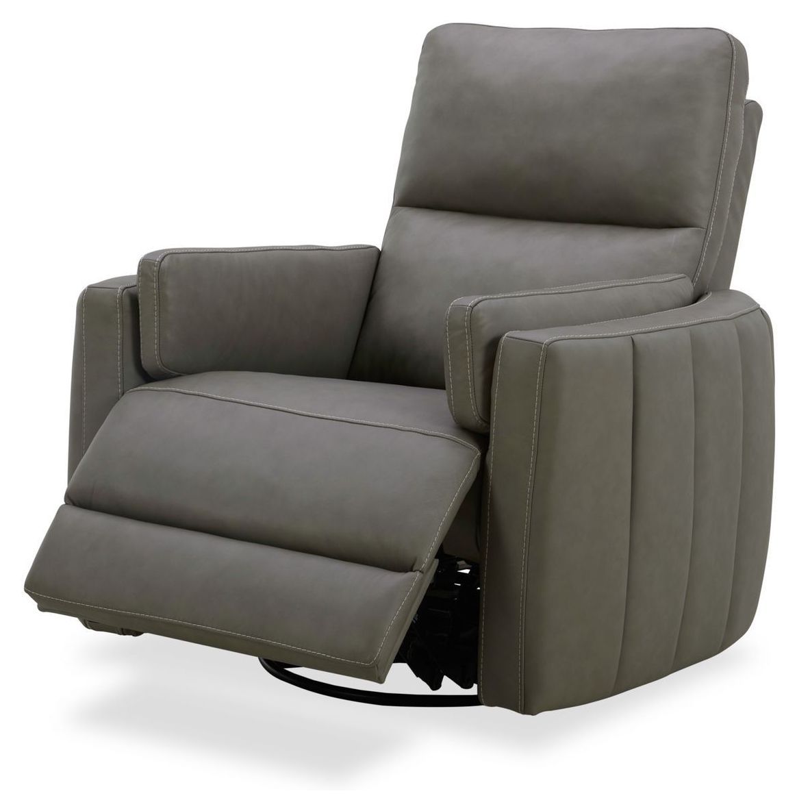 Reilly Aline Light Gray Leather Glider Power Recliner from Liberty ...