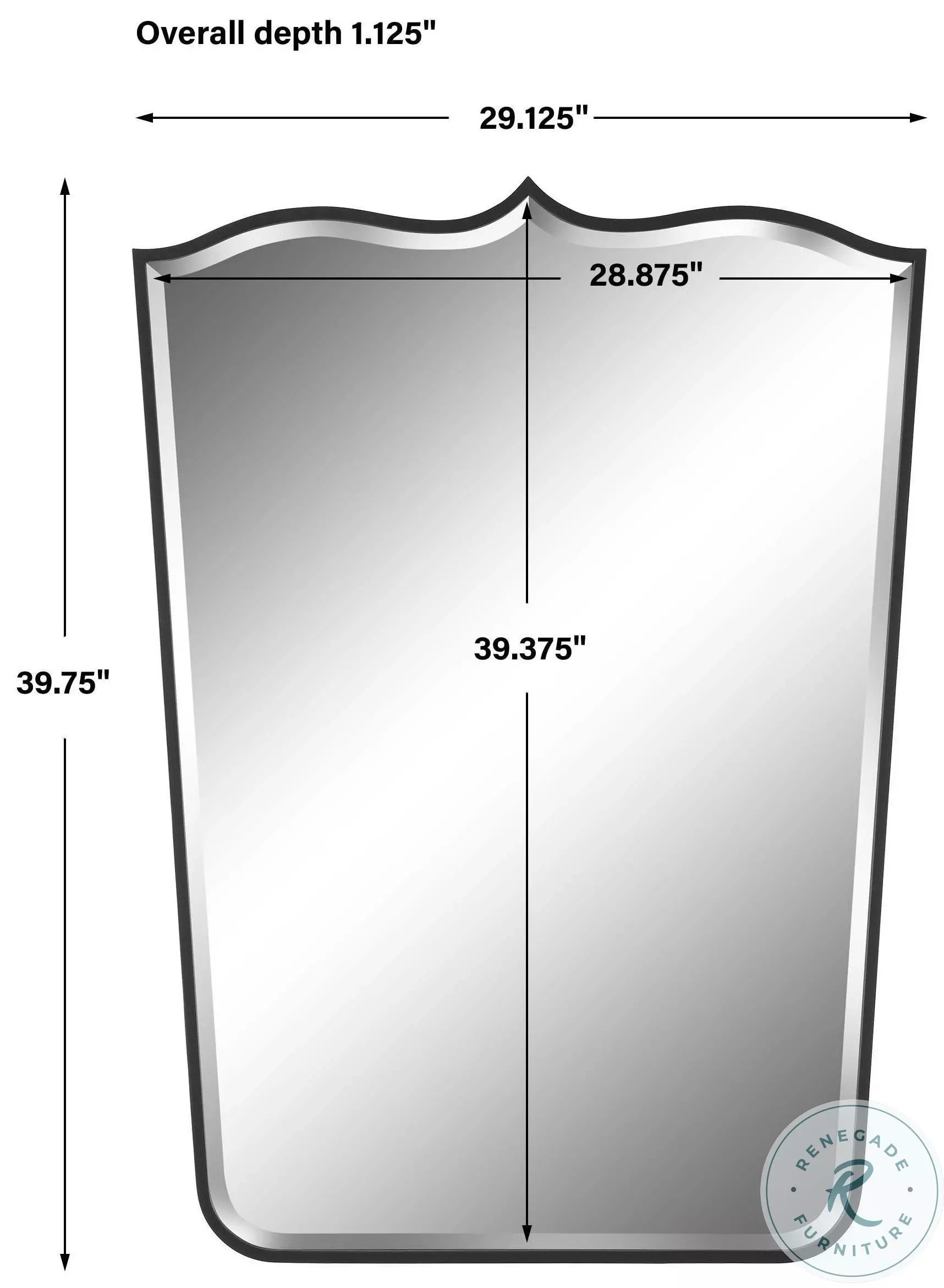 Quilara Satin Black Curved Mirror From Soul & Essentials | Coleman ...