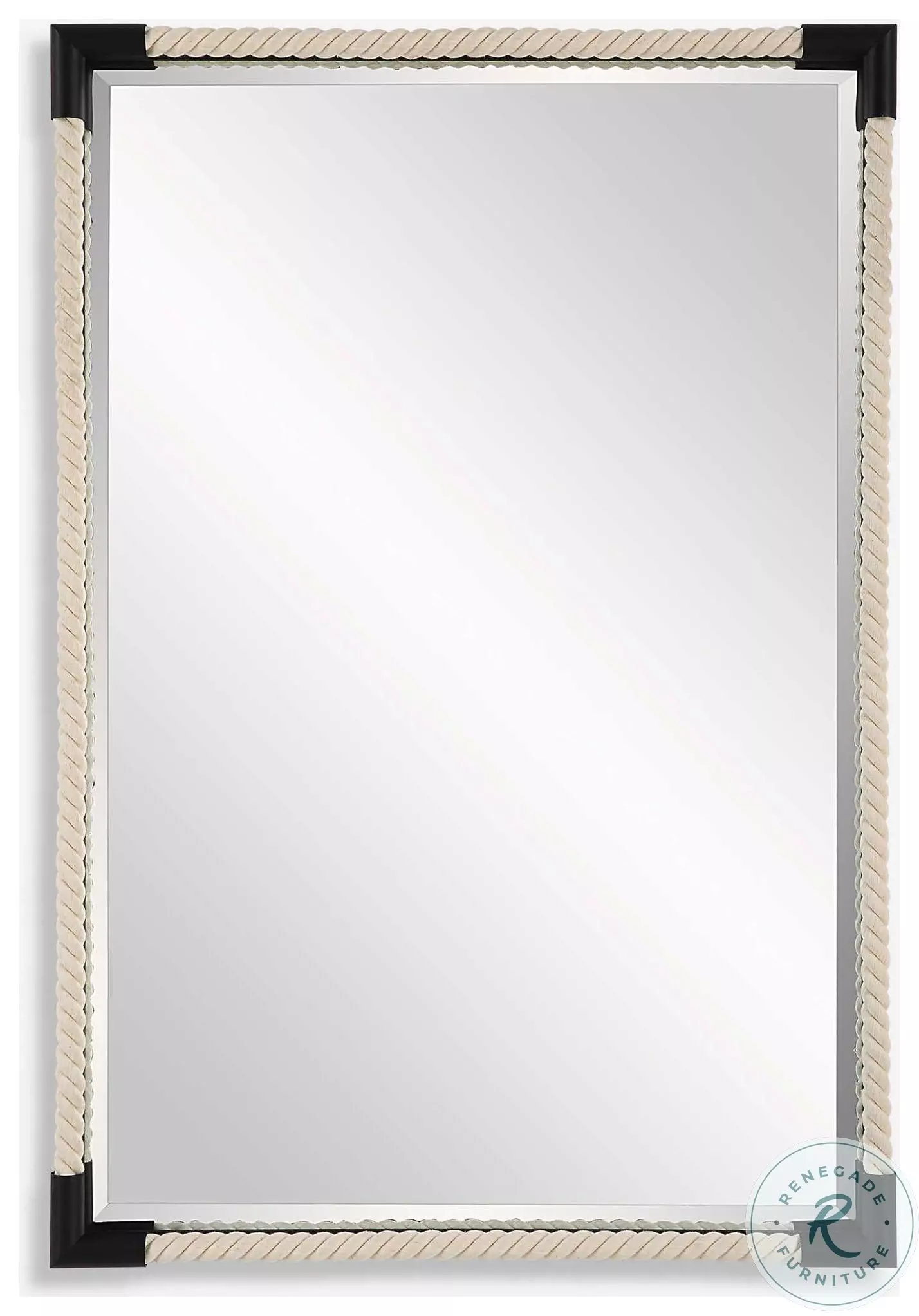Marina White Rope Mirror From Home Gallery Stores | Home Gallery Stores
