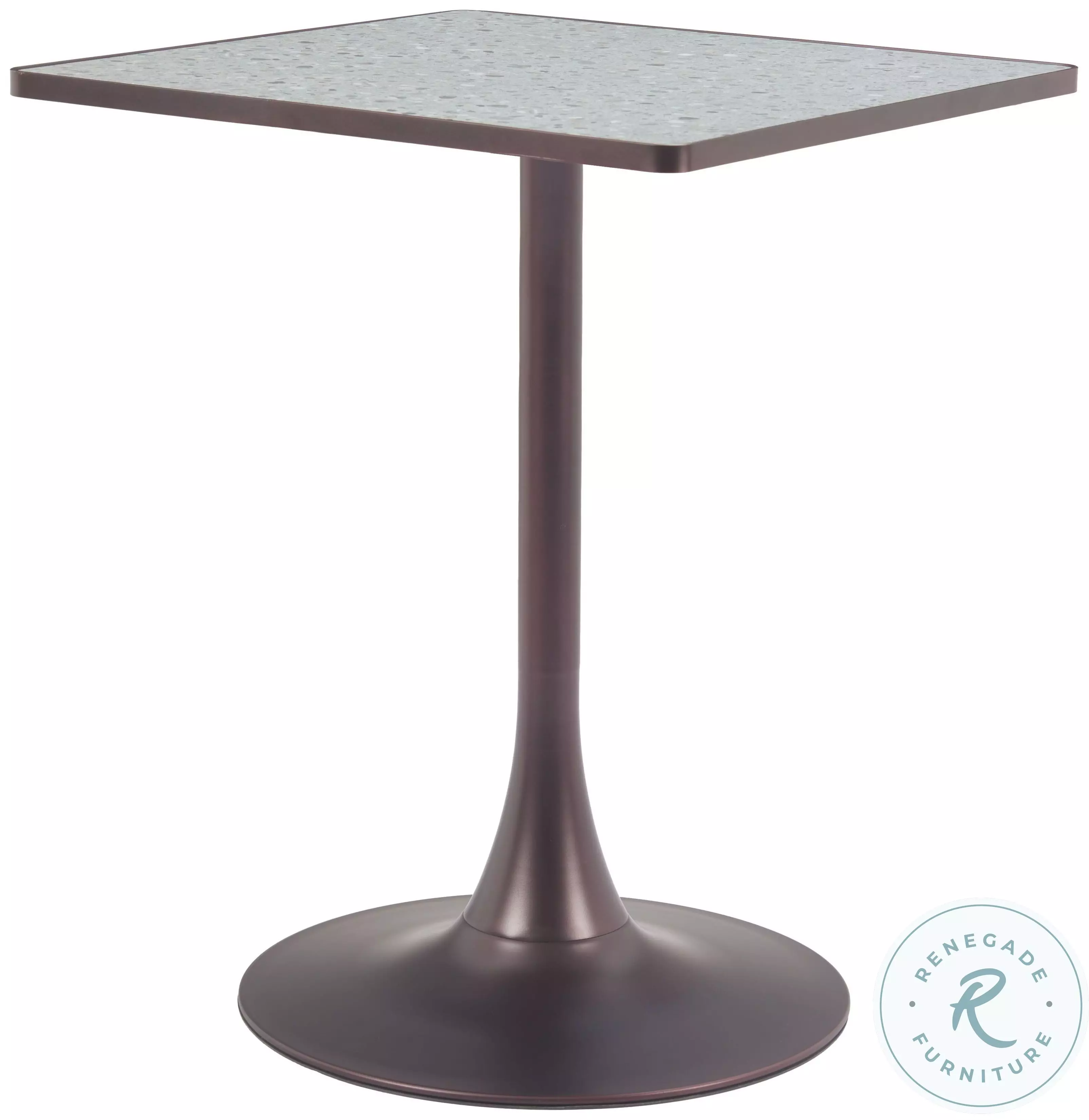 Spot Gray Square Bistro Table From Zuo | Coleman Furniture