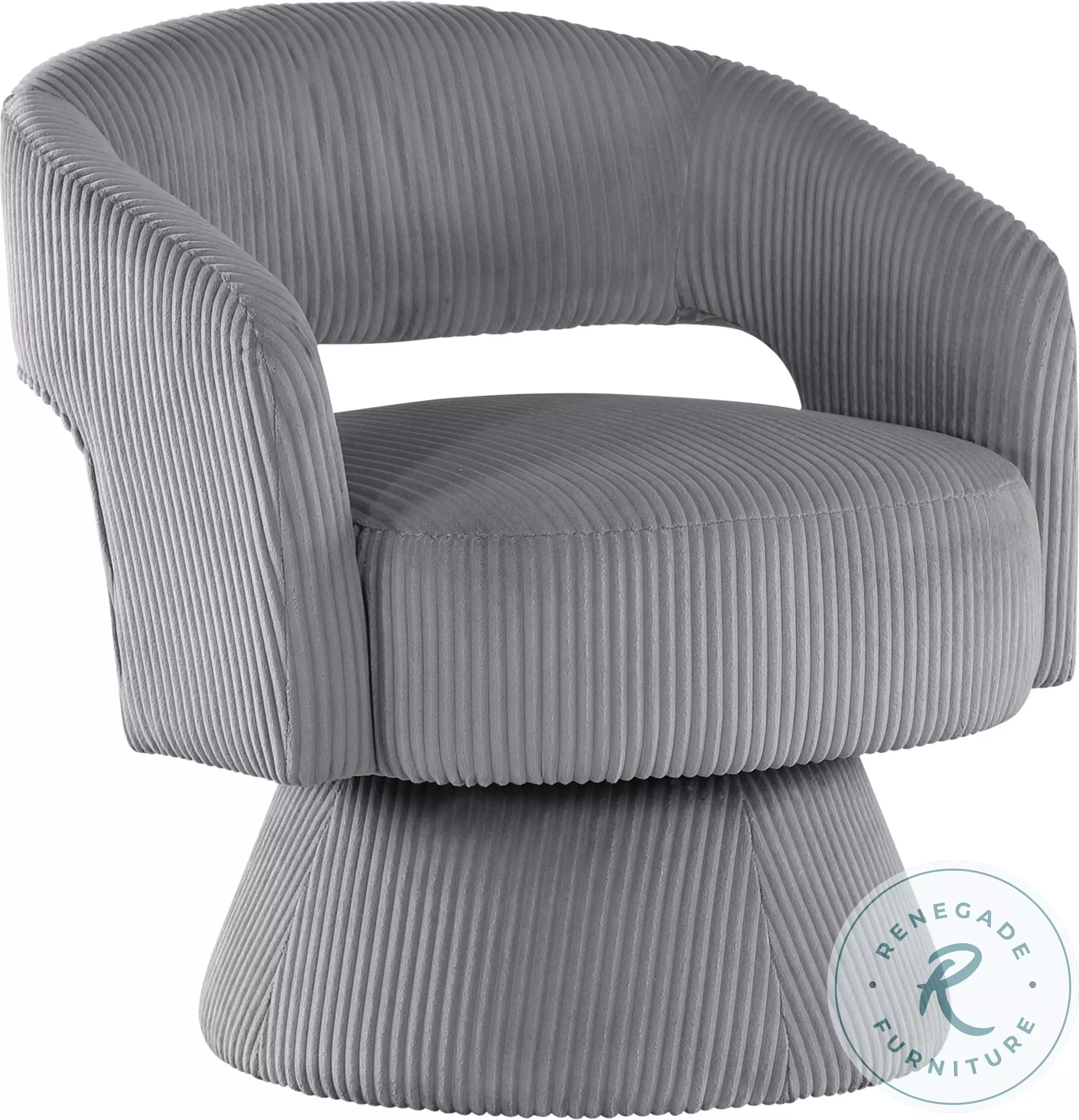 Upton Dark Gray Swivel Chair From Homelegance | Coleman Furniture