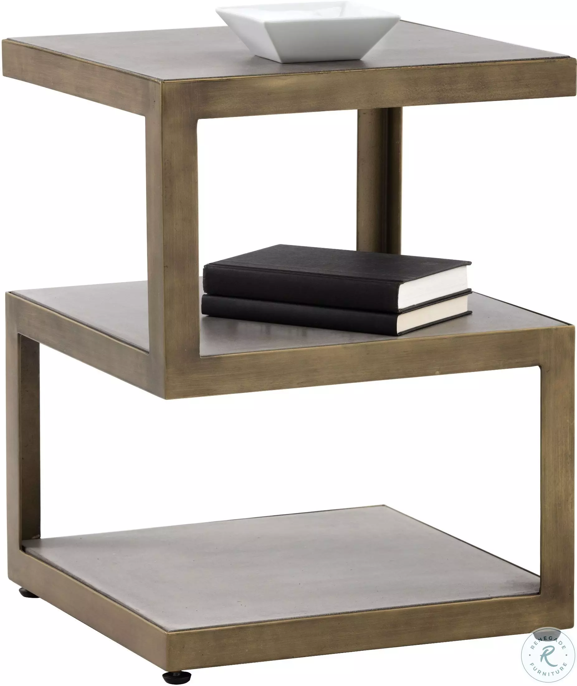 Vector Antique Brass End Table From Artisan's Nook | Coleman Furniture