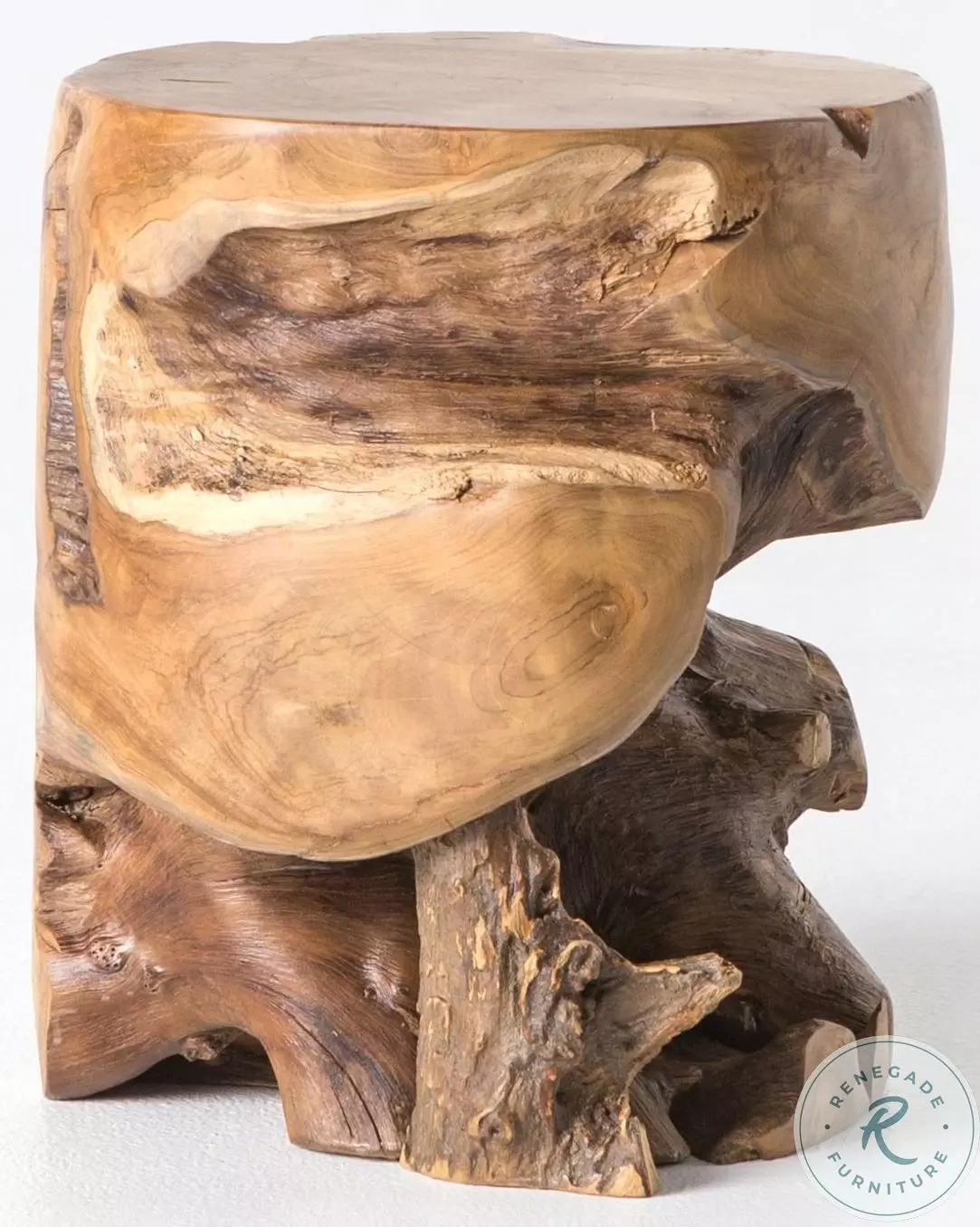 Teak Aged Natural Stool from Four Hands | Coleman Furniture