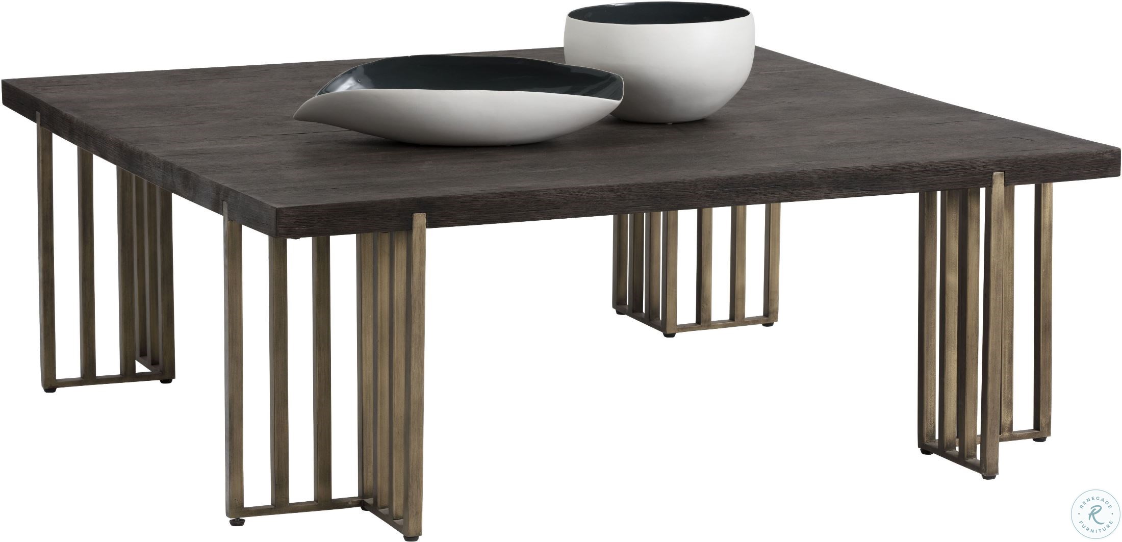 Mixt Alto Antique Brass Coffee Table from Sunpan | Coleman Furniture