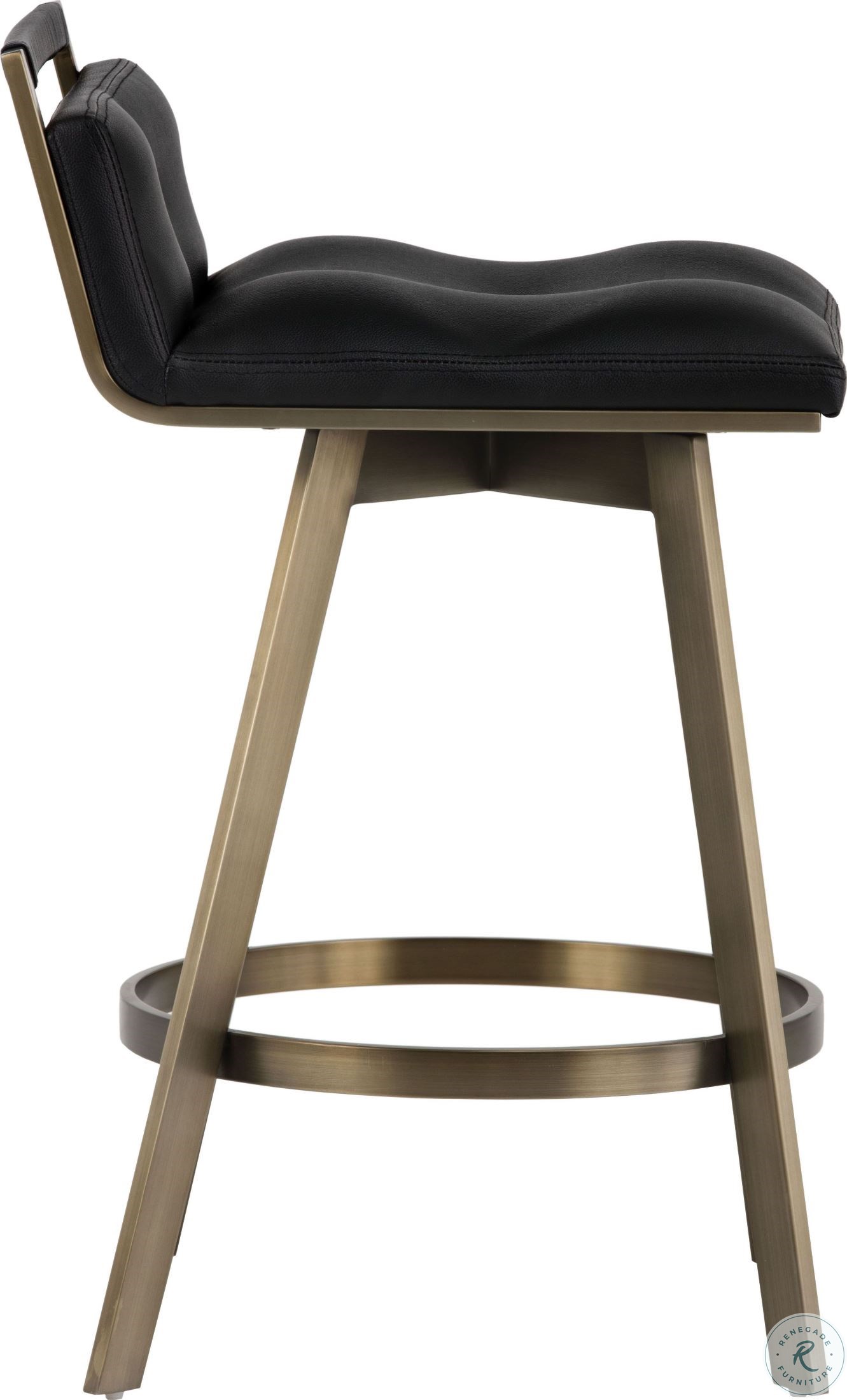 Ikon Arizona Black Swivel Counter Stool from Sunpan | Coleman Furniture