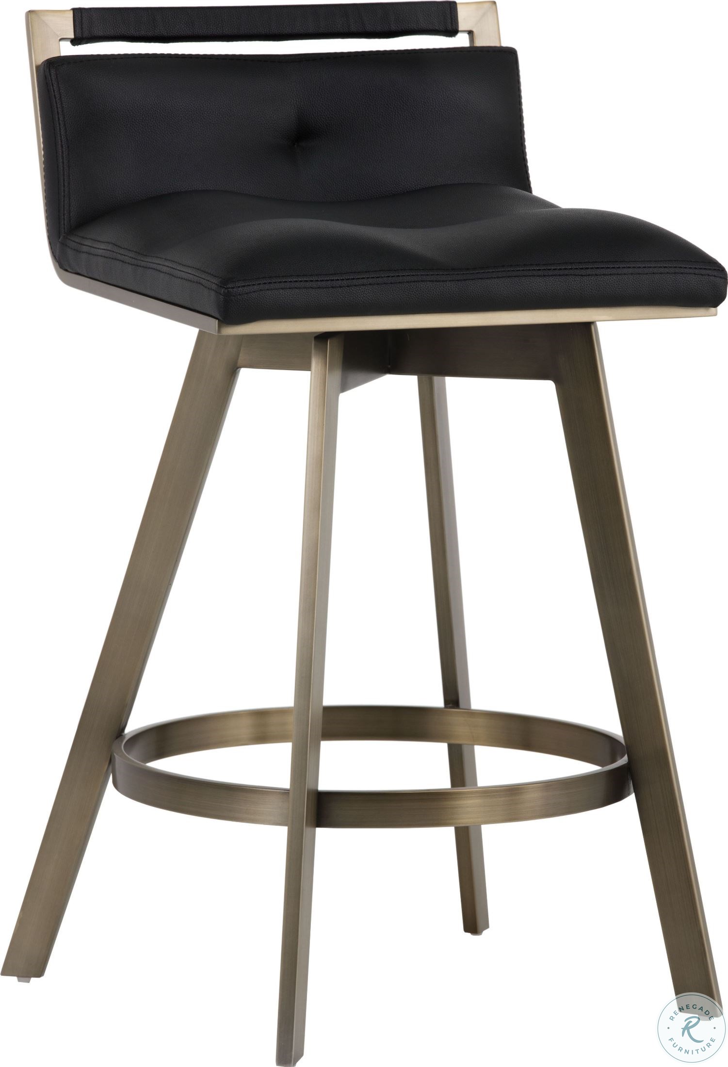 Ikon Arizona Black Swivel Counter Stool from Sunpan | Coleman Furniture