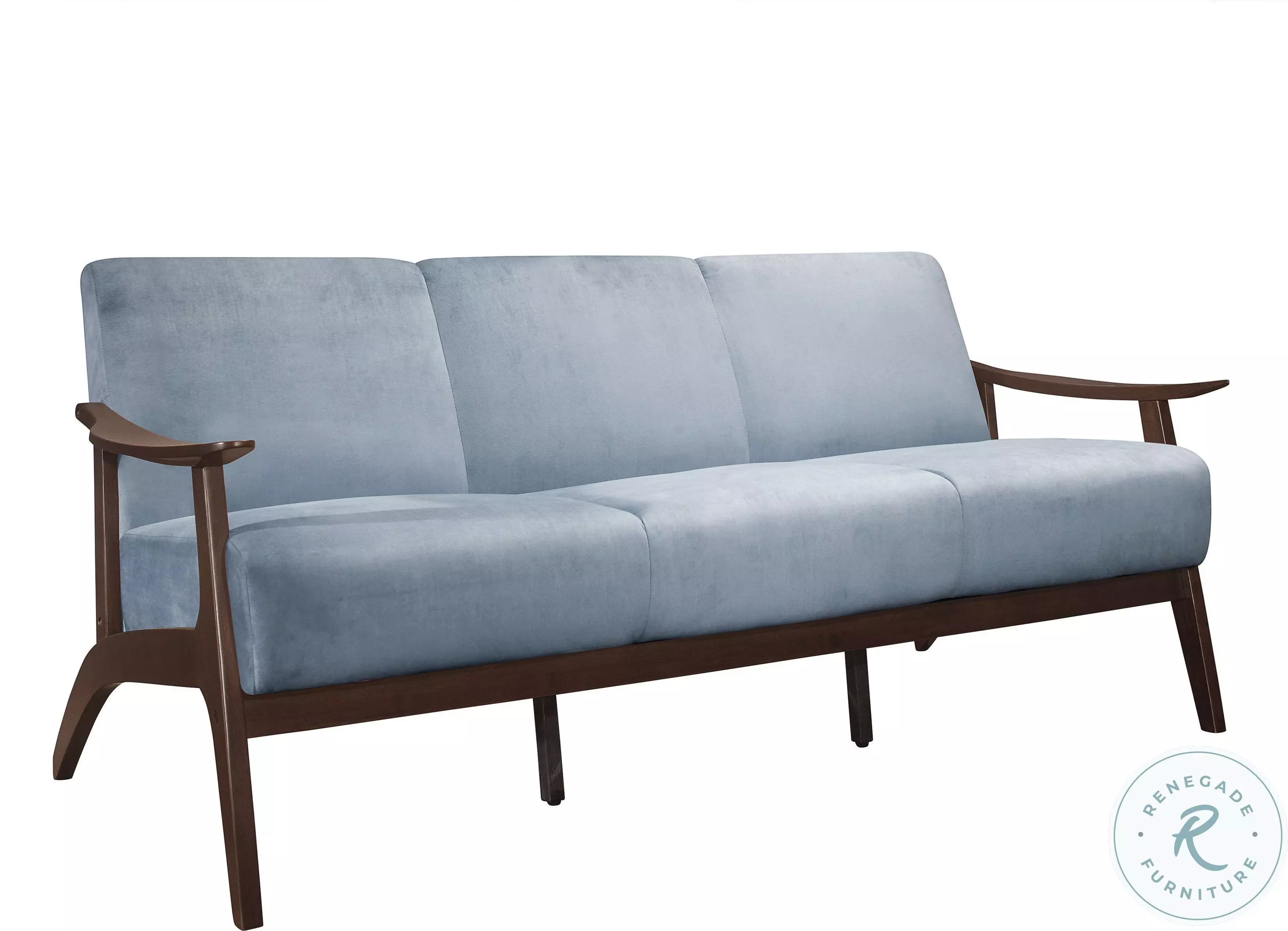 Carlson Blue Gray Sofa From Homelegance | Coleman Furniture
