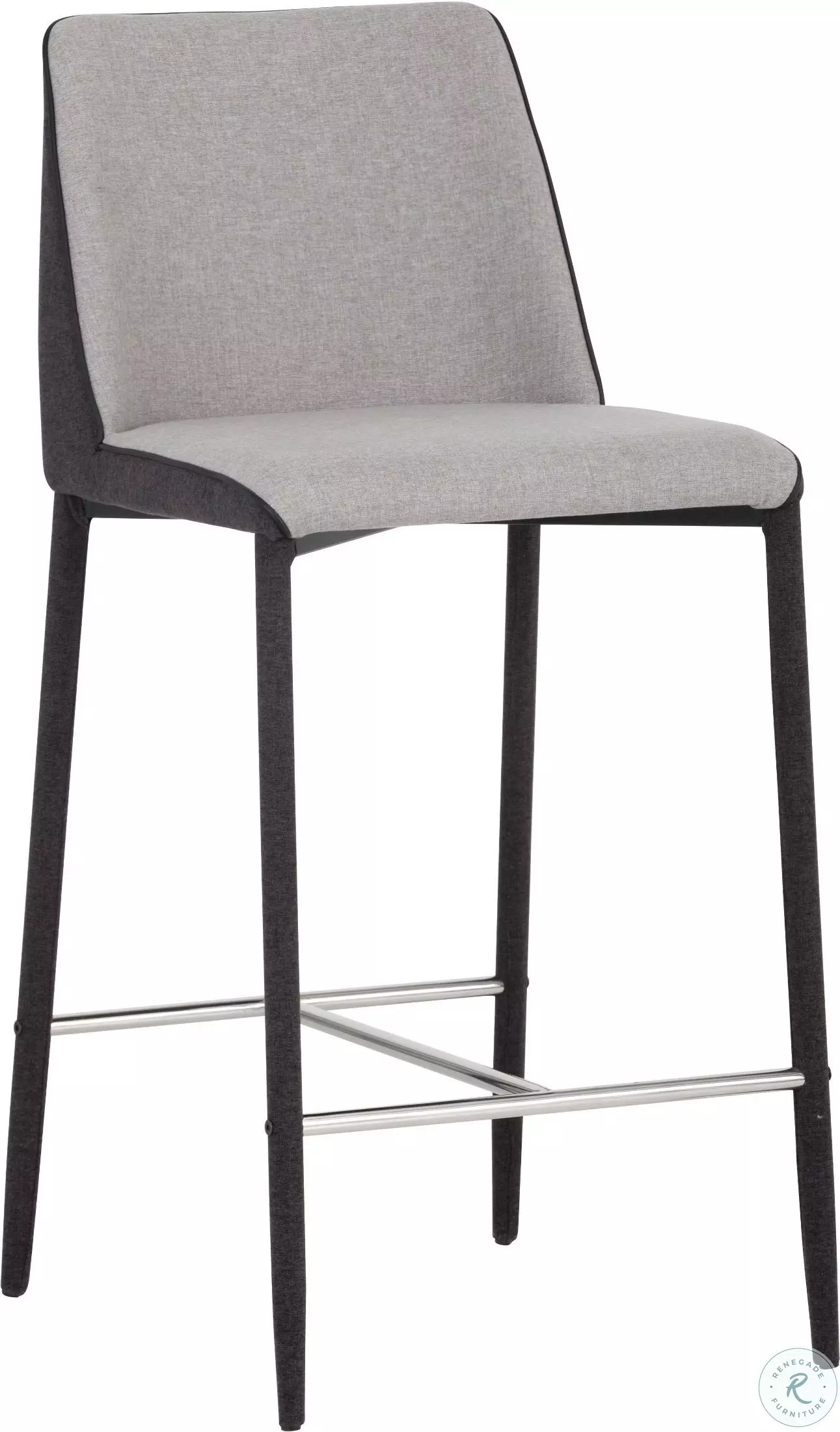 Ikon Armour Grey Renee Counter Stool from Sunpan | Coleman Furniture