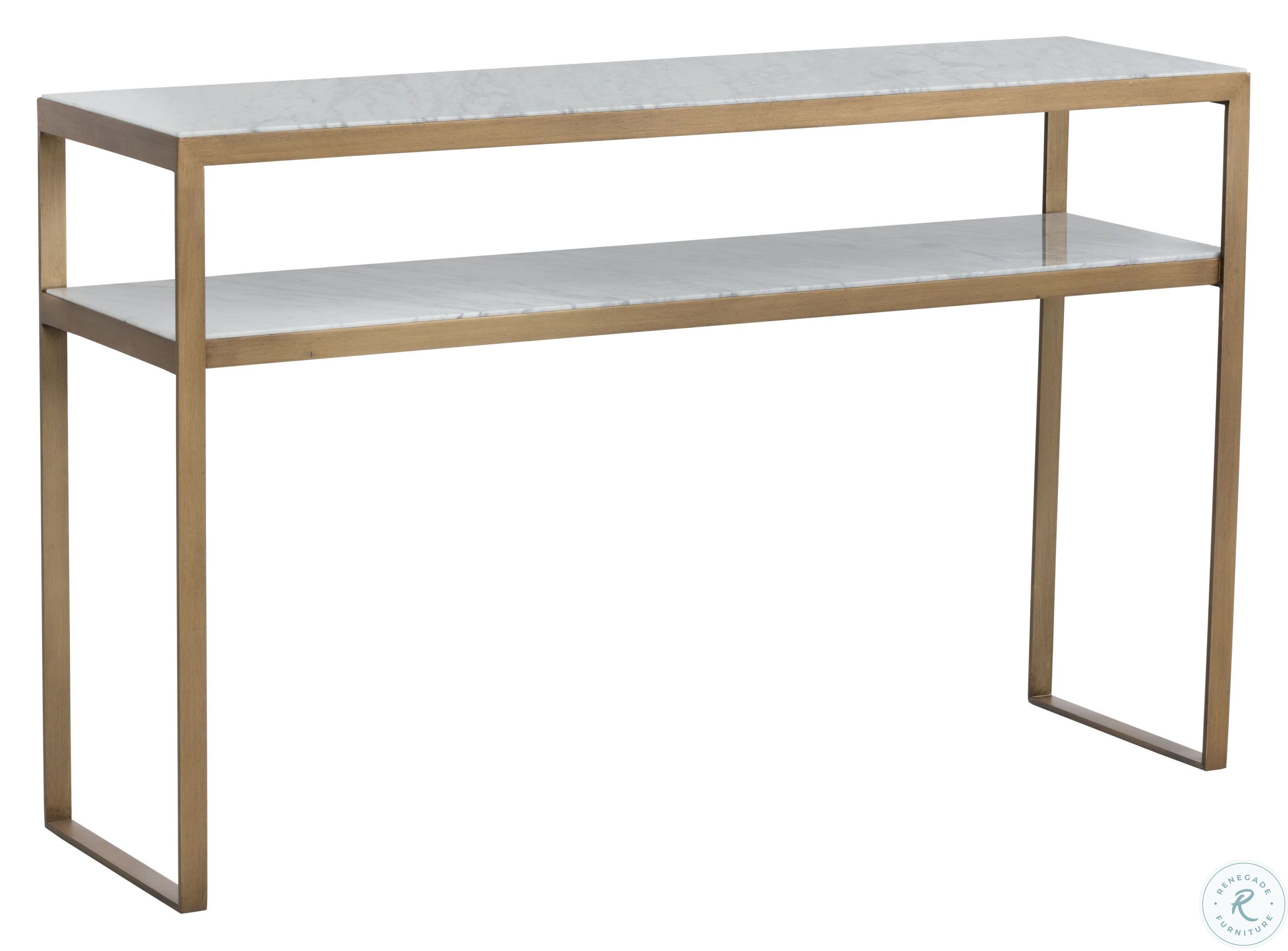 MIXT Evert White Console Table from Sunpan | Coleman Furniture