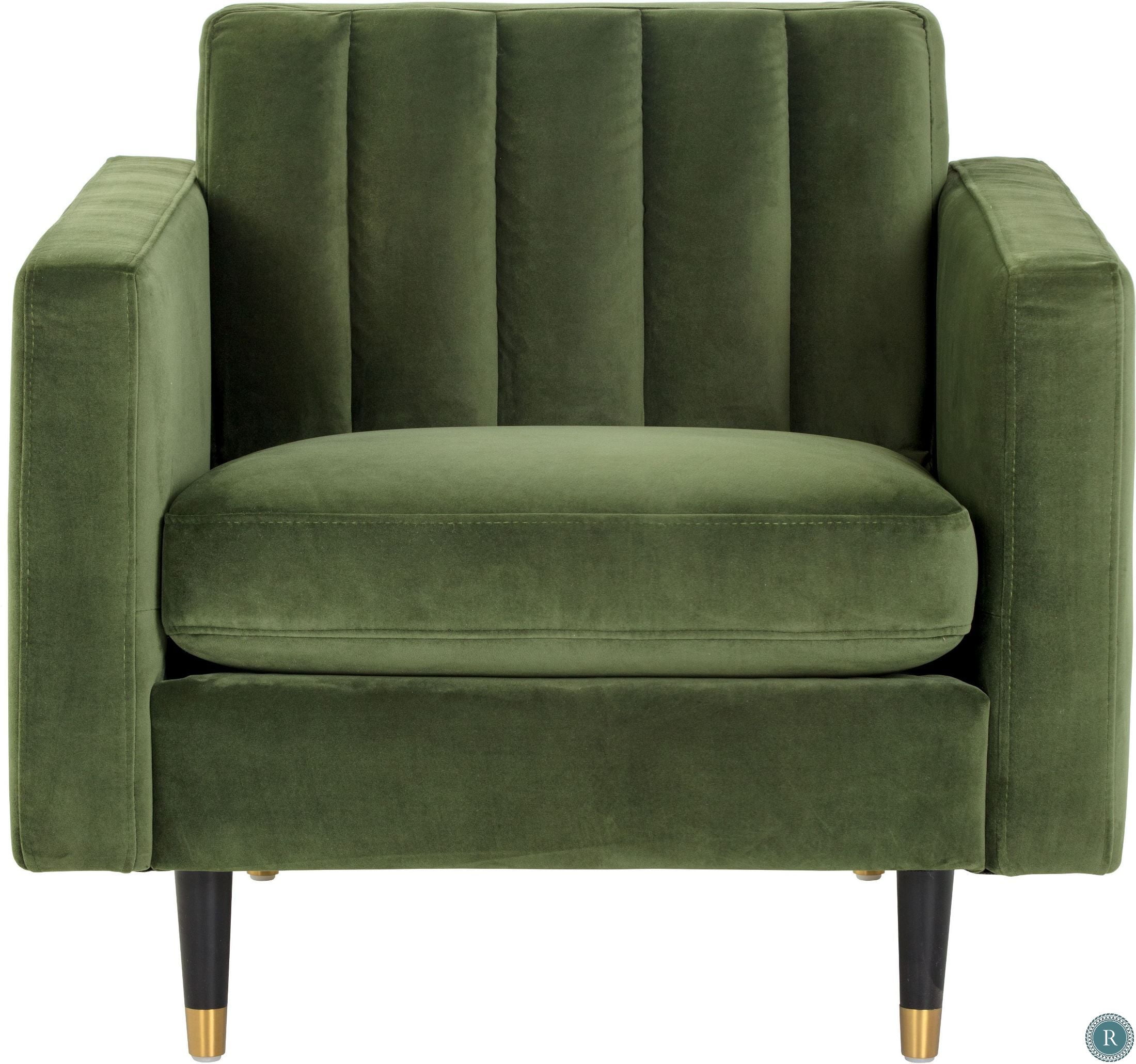 Moss green velvet armchair store