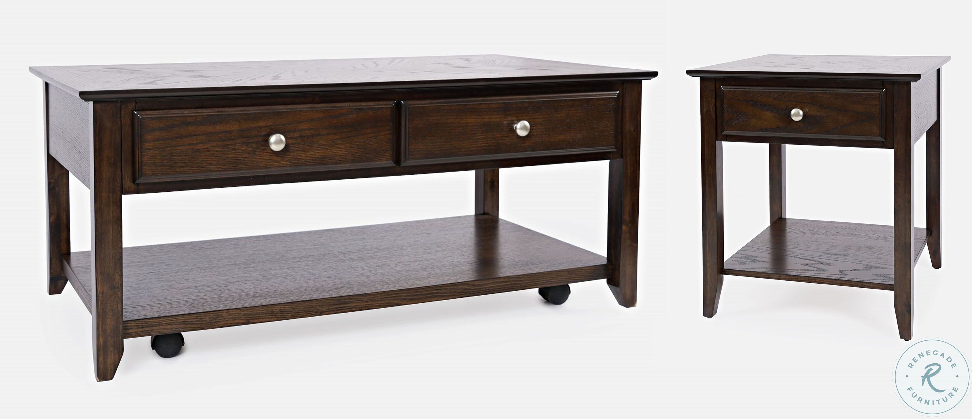 Modern Espresso Brown 4 Drawer Cocktail Table From Jofran | Coleman ...
