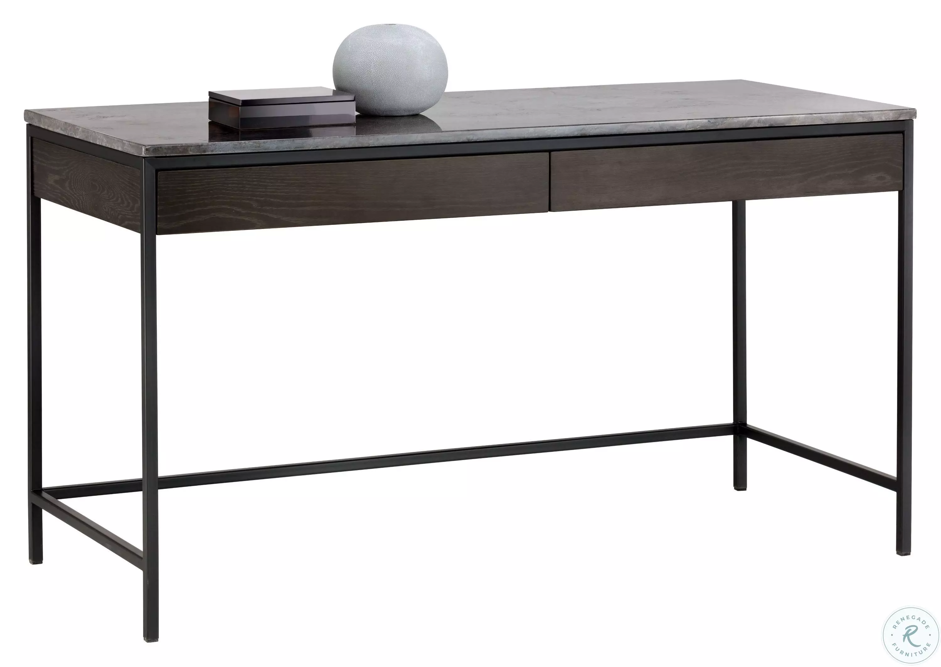 Vandale Light Grey Marble And Charcoal Grey Desk From Artisan's Nook ...