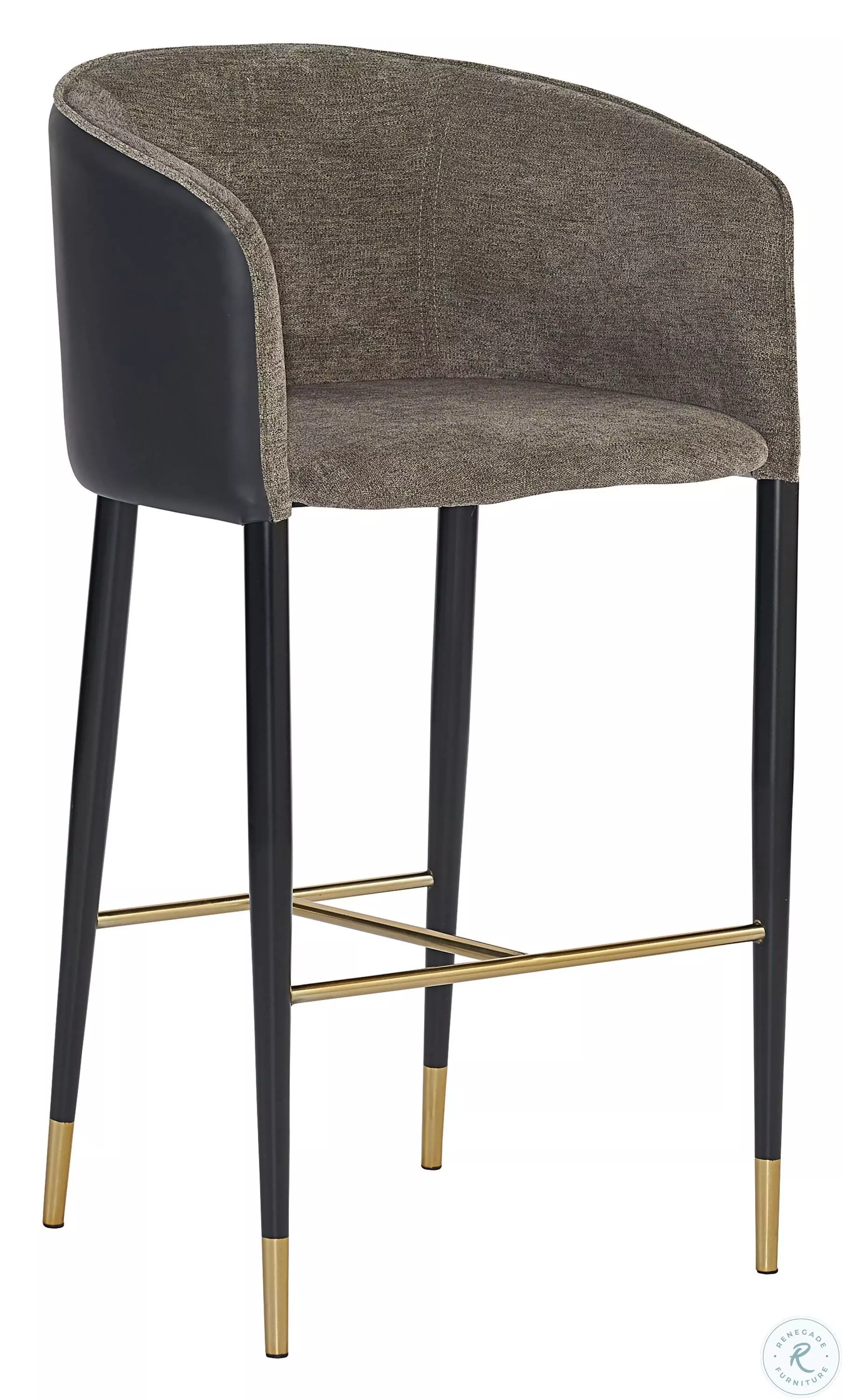 Hampton Sparrow Grey And Napa Black Bar Stool From Artisan's Nook ...