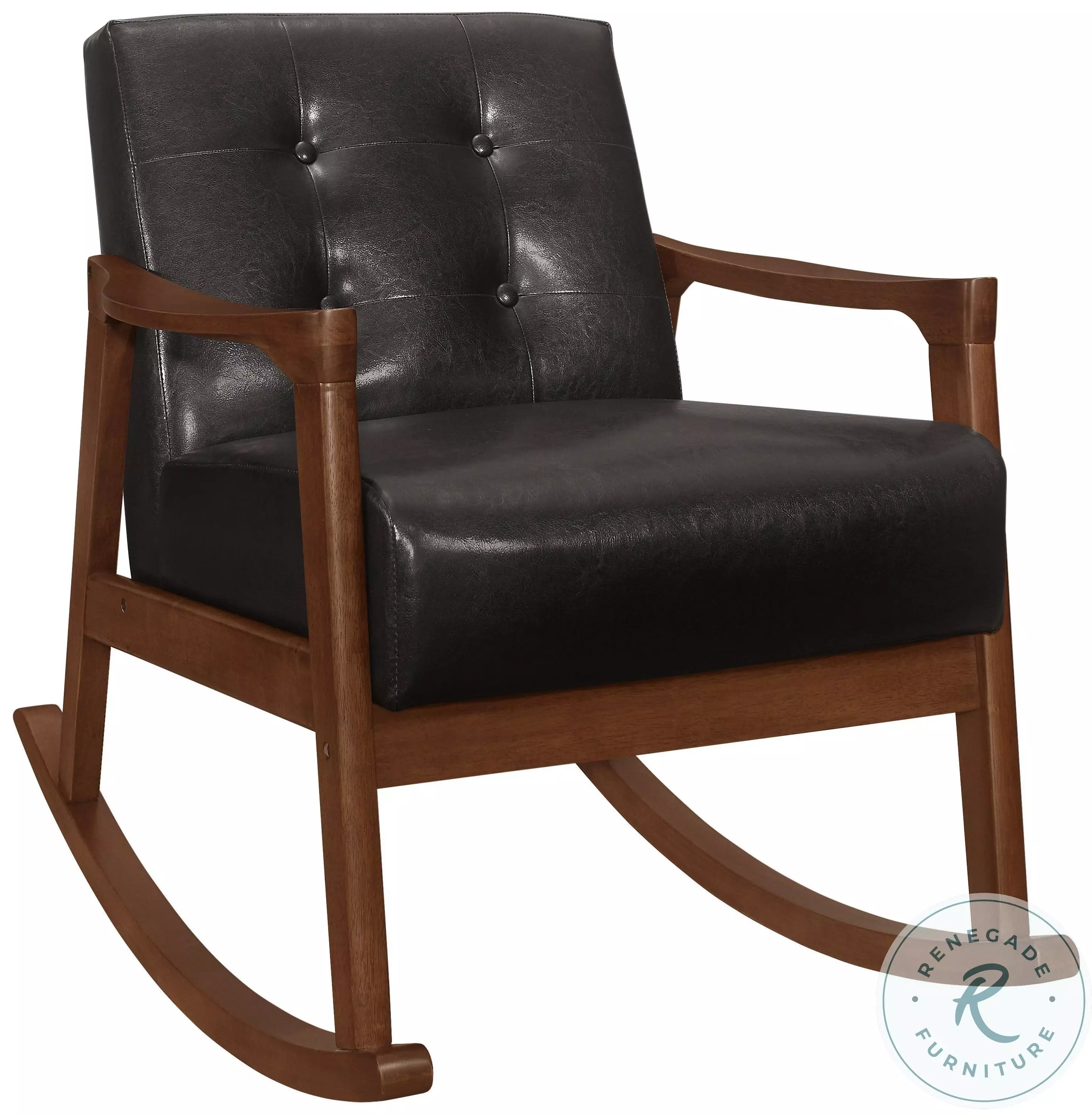 Auden Dark Brown Rocking Chair From Homelegance | Coleman Furniture