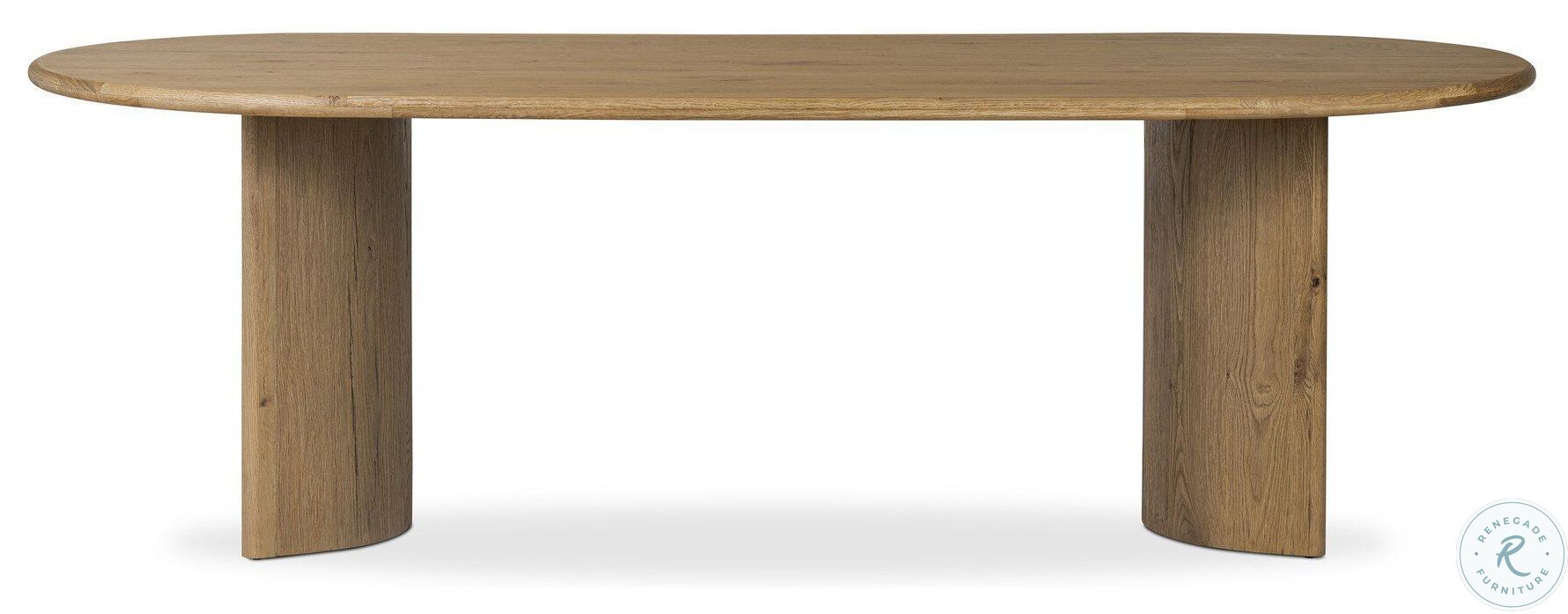 Paden Worn Oak Veneer 94" Oval Dining Table | Coleman Furniture