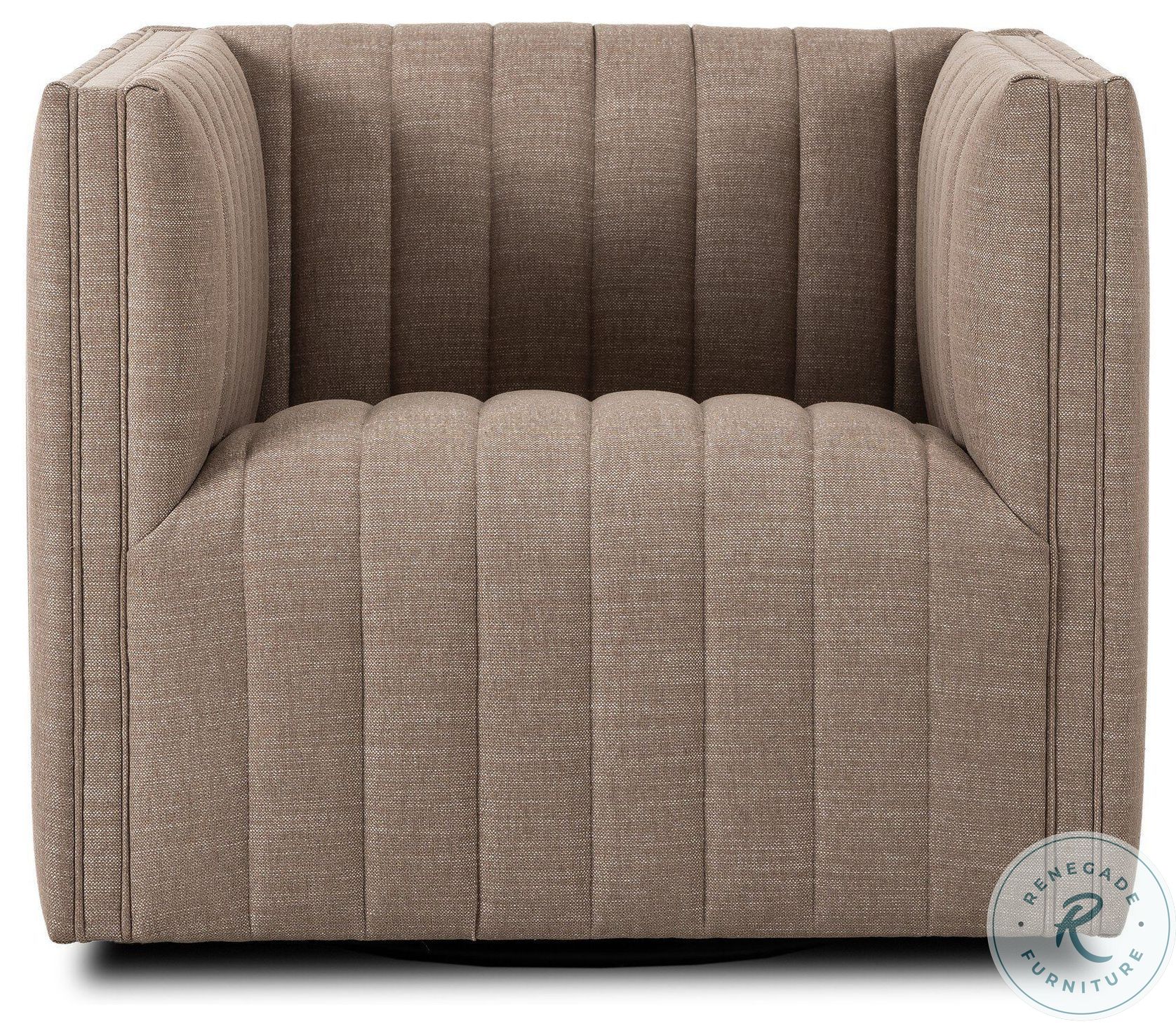 Augustine Crypton Nomad Taupe Performance Fabric Swivel Chair | Coleman ...
