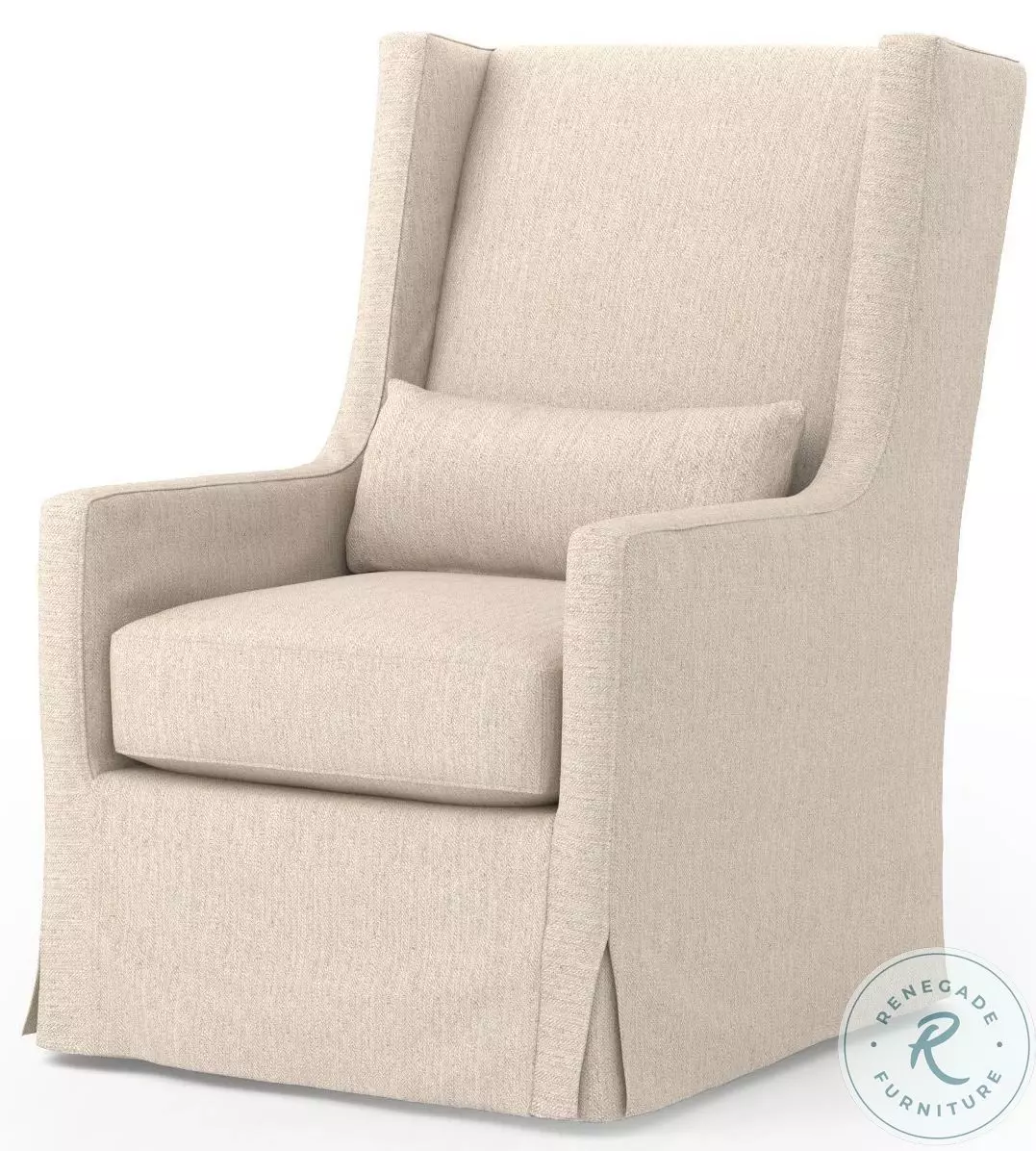 Swivel Jette Linen Wing Chair from Four Hands | Coleman Furniture