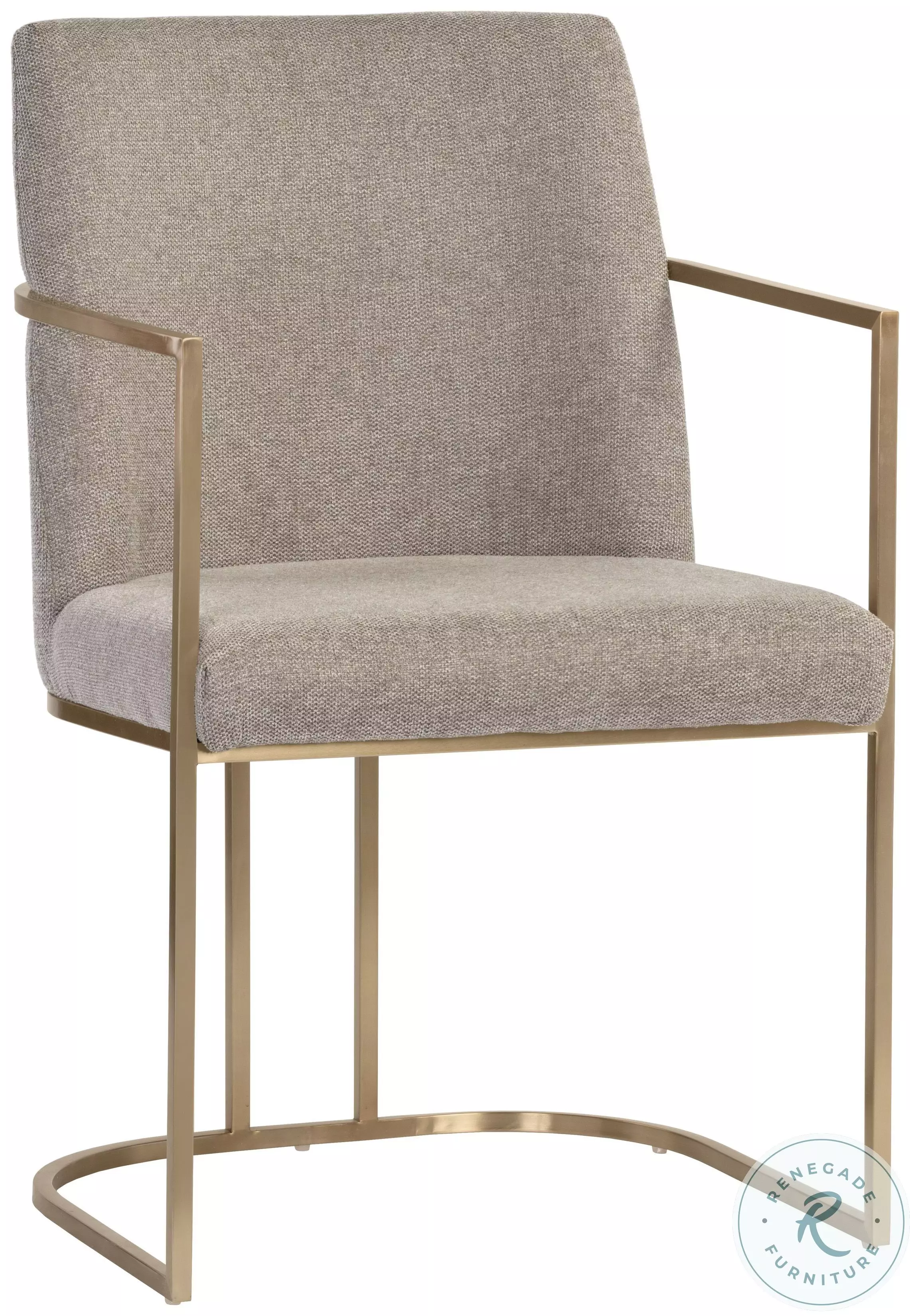 Amarisse Belfast Oyster Shell Fabric Dining Armchair From Artisan's ...