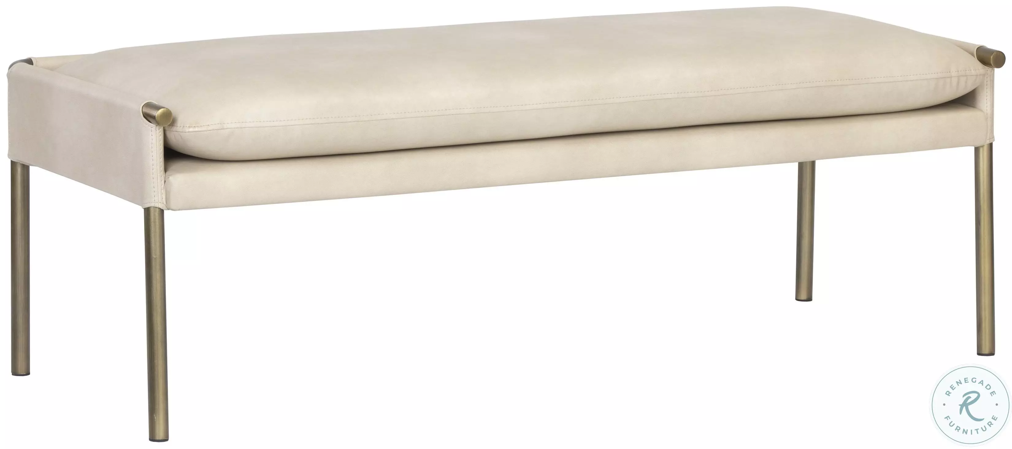 Bellevue Bravo Cream Faux Leather Bench From Home Gallery Stores | Home ...