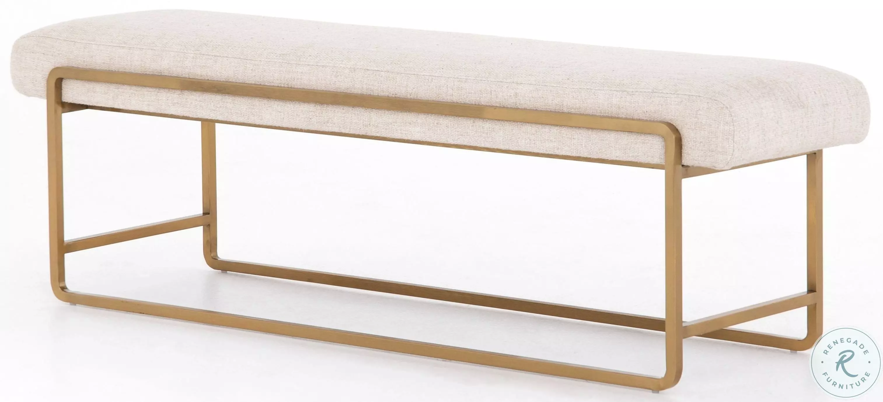 Sled Thames Cream Bench from Four Hands | Coleman Furniture
