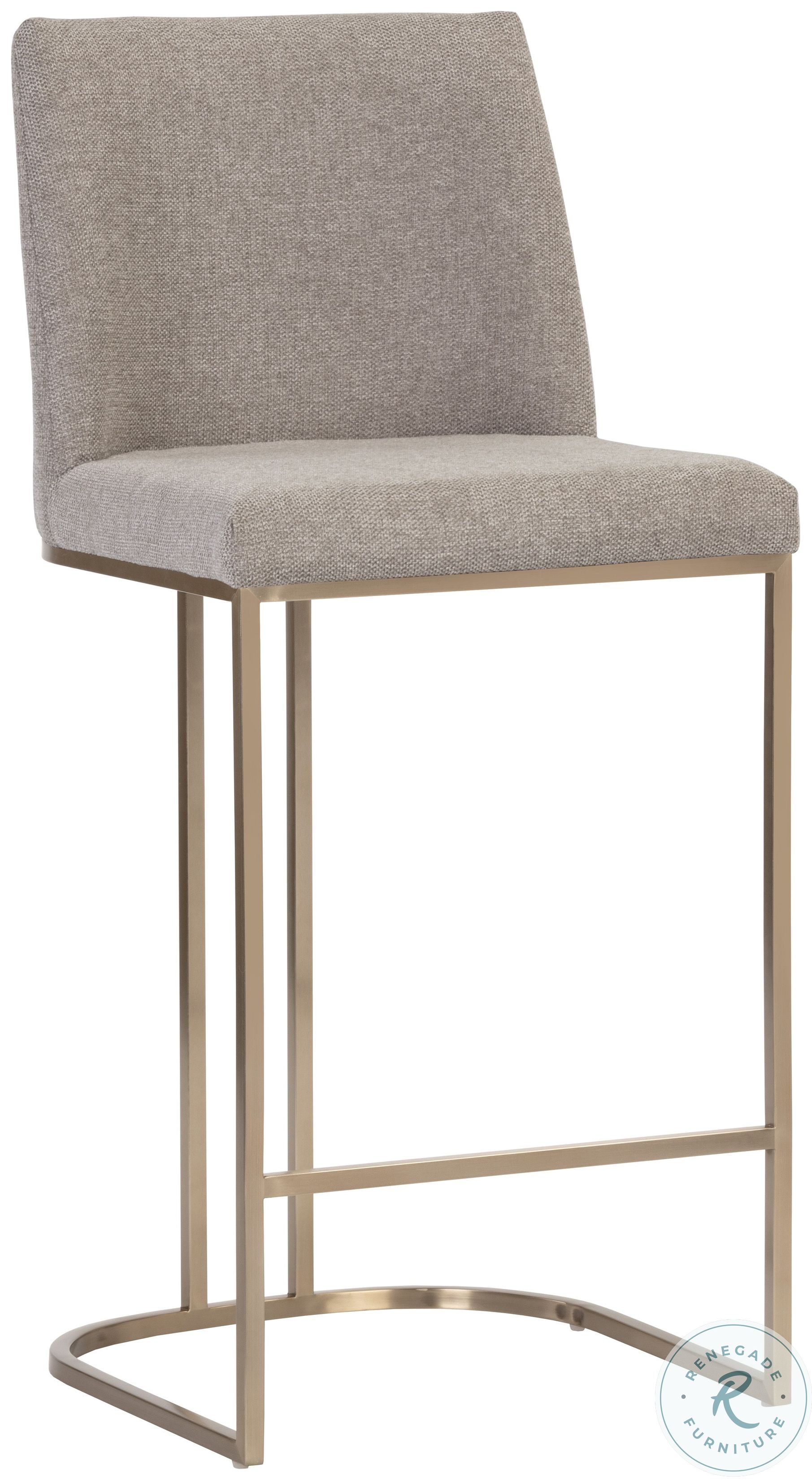 Ikon Belfast Oyster Shell Fabric Rayla Counter Height Stool From Sunpan ...
