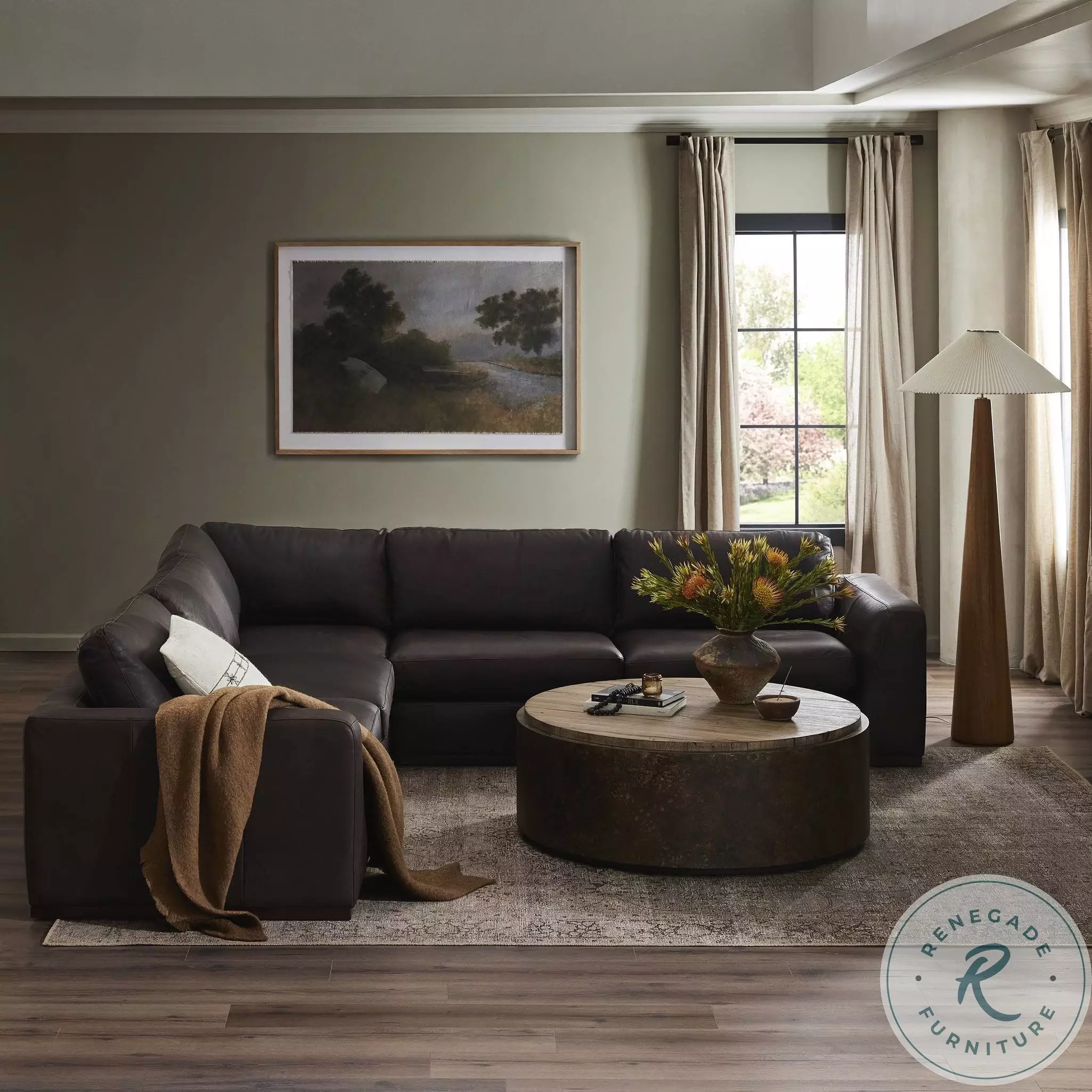 Colt Heirloom Cigar Leather Sectional From Home Gallery Stores | Home ...