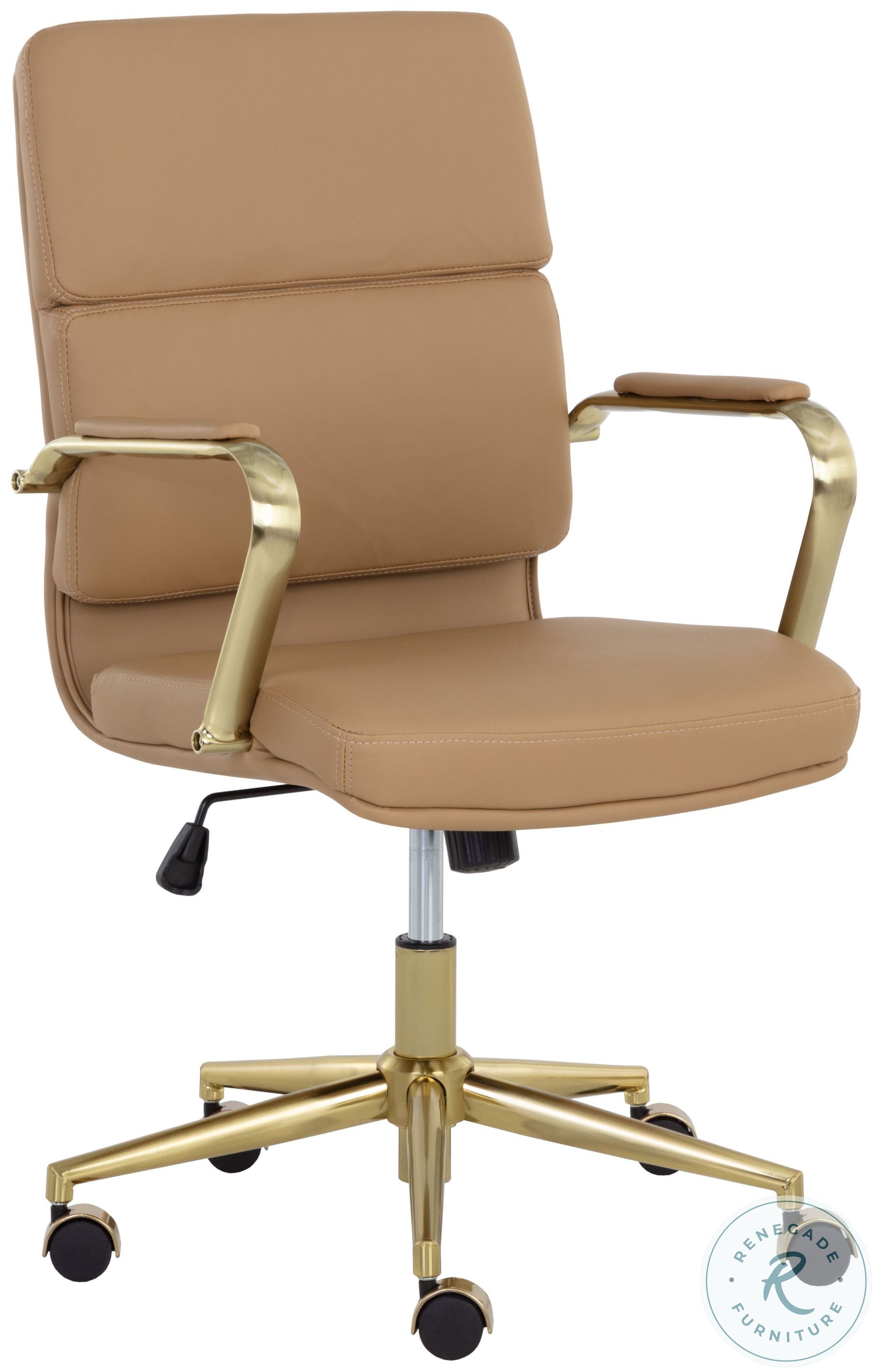 Kleo Tan Office Chair From Sunpan | Coleman Furniture