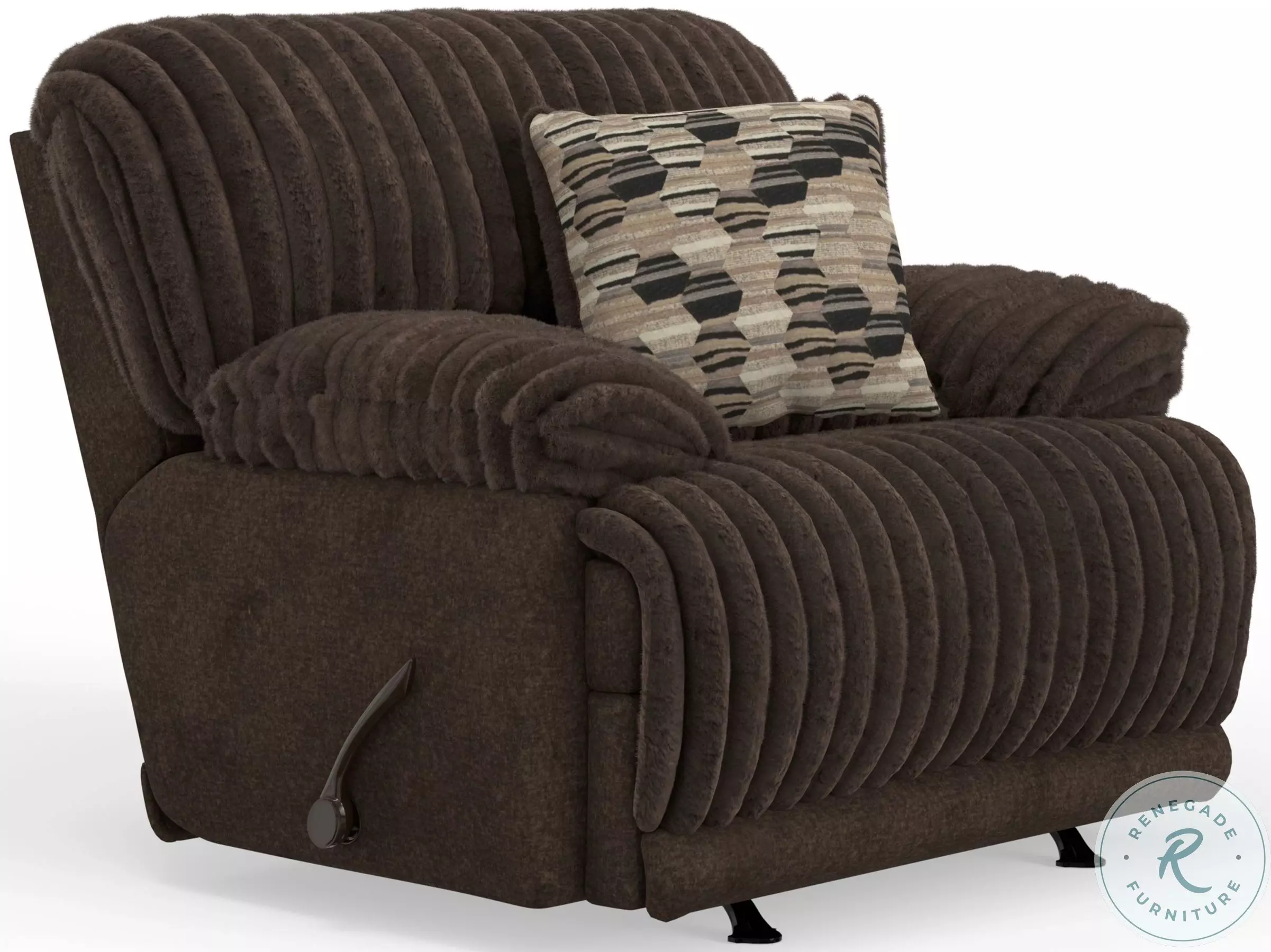 Hollifield Chocolate Rocker Recliner From Catnapper | Coleman Furniture