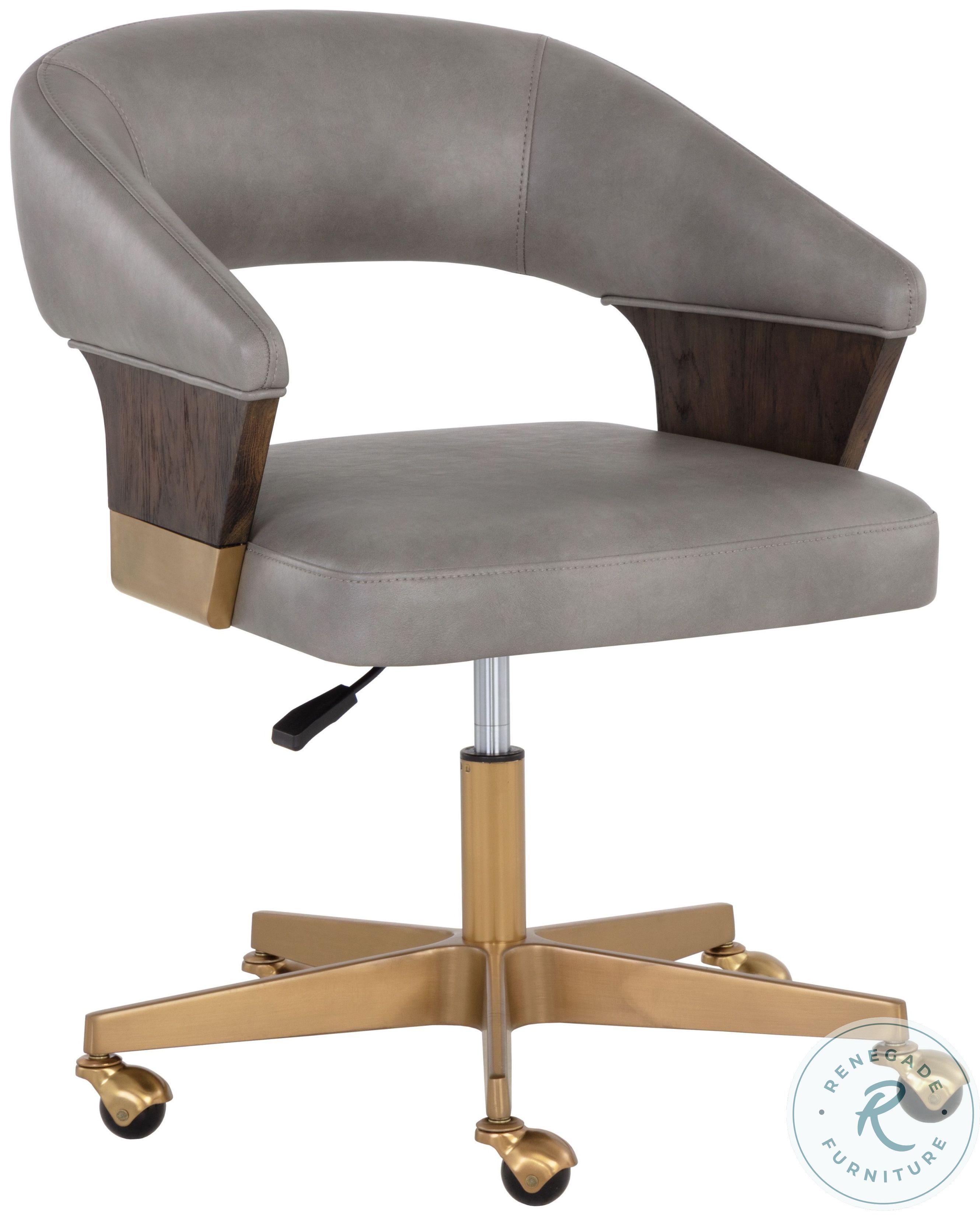 Leonce Bravo Metal Office Chair From Sunpan | Coleman Furniture