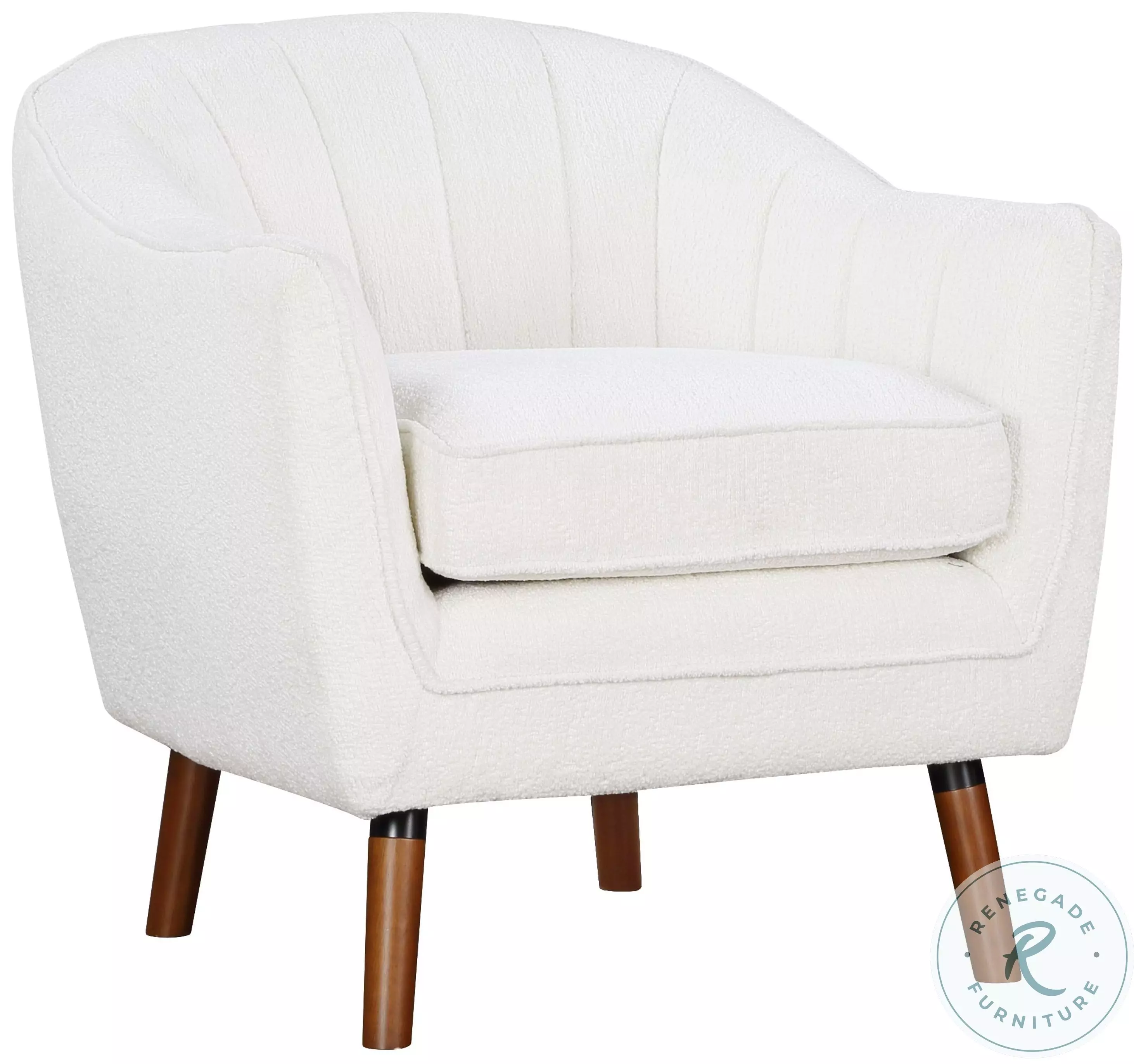 Cutler White Accent Chair From Homelegance | Coleman Furniture