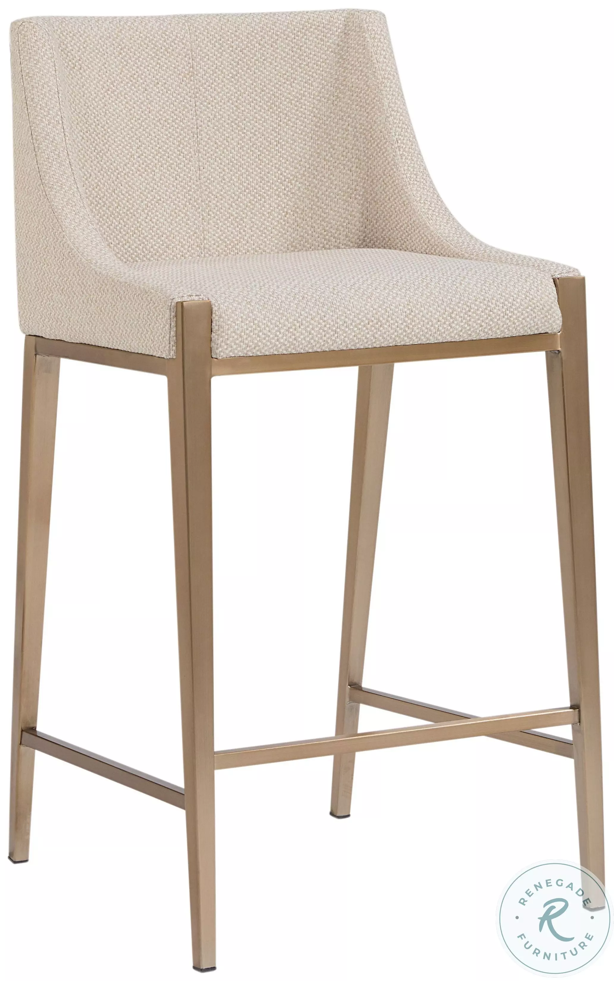 Ikon Monument Oatmeal Dionne Counter Height Stool From Sunpan | Coleman ...